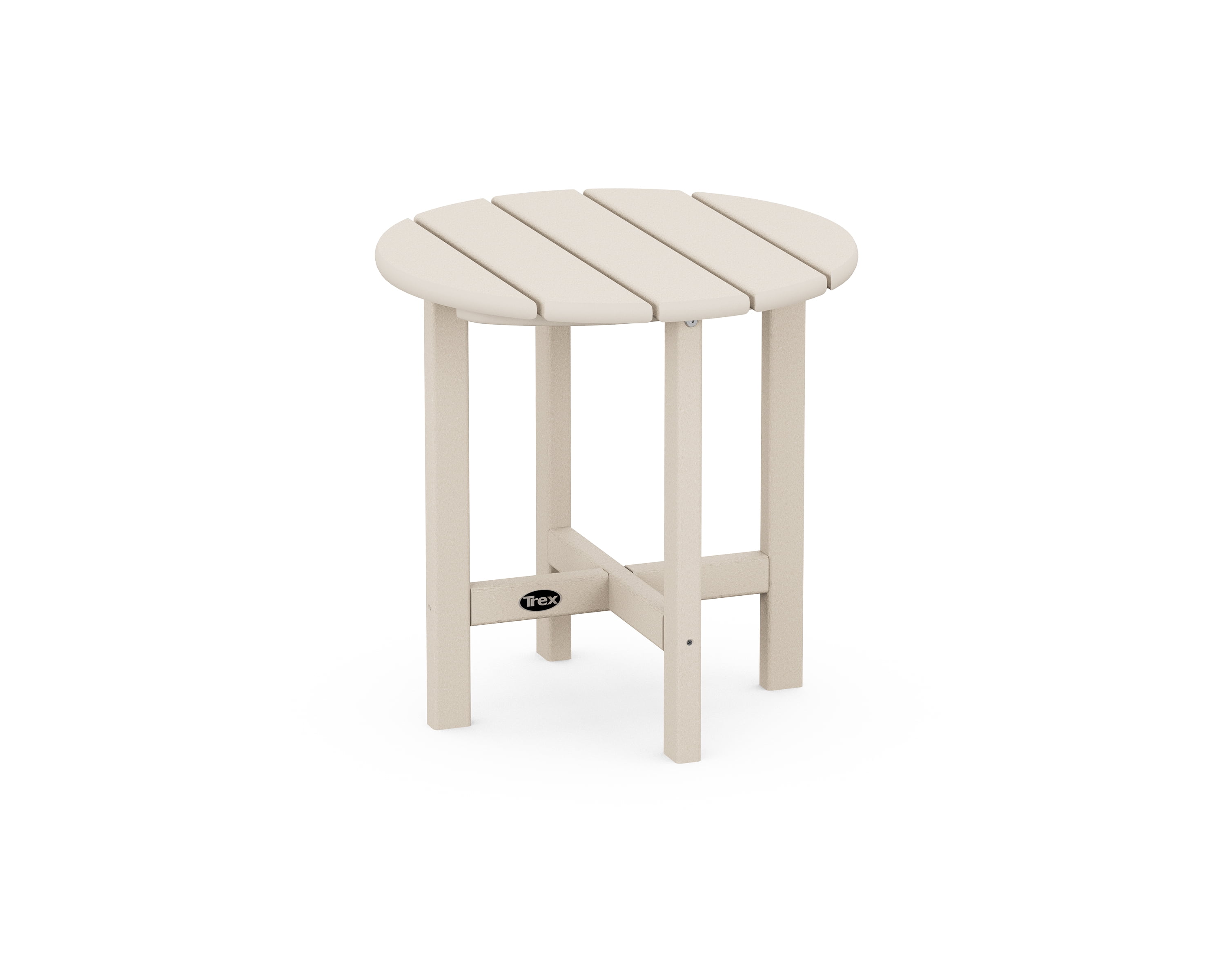 POLYWOOD Cape Cod Round 18" Side Table in Sand Castle - Walmart.com