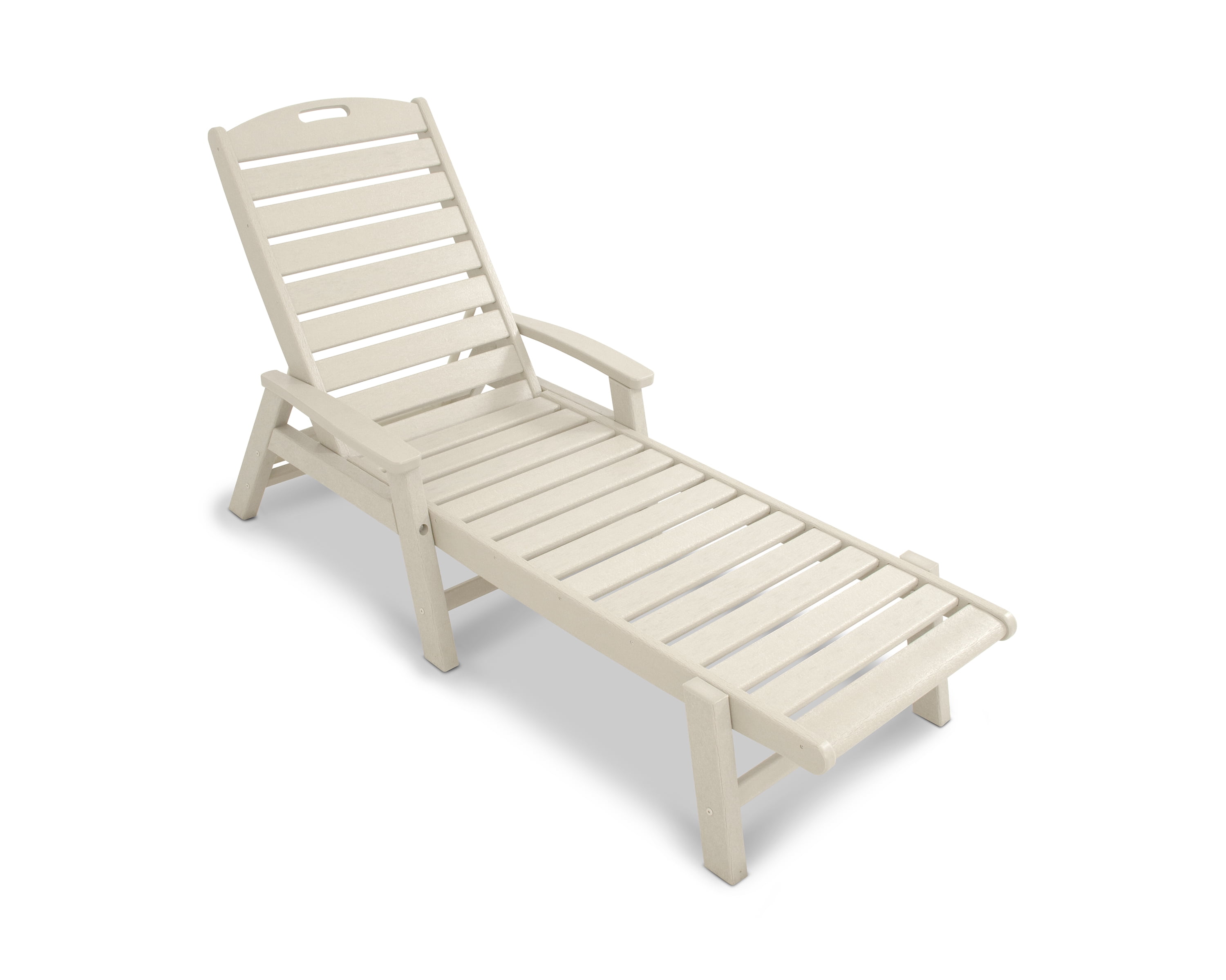 Yacht Club Chaise with Arms - Stackable in Sand Castle - Walmart.com