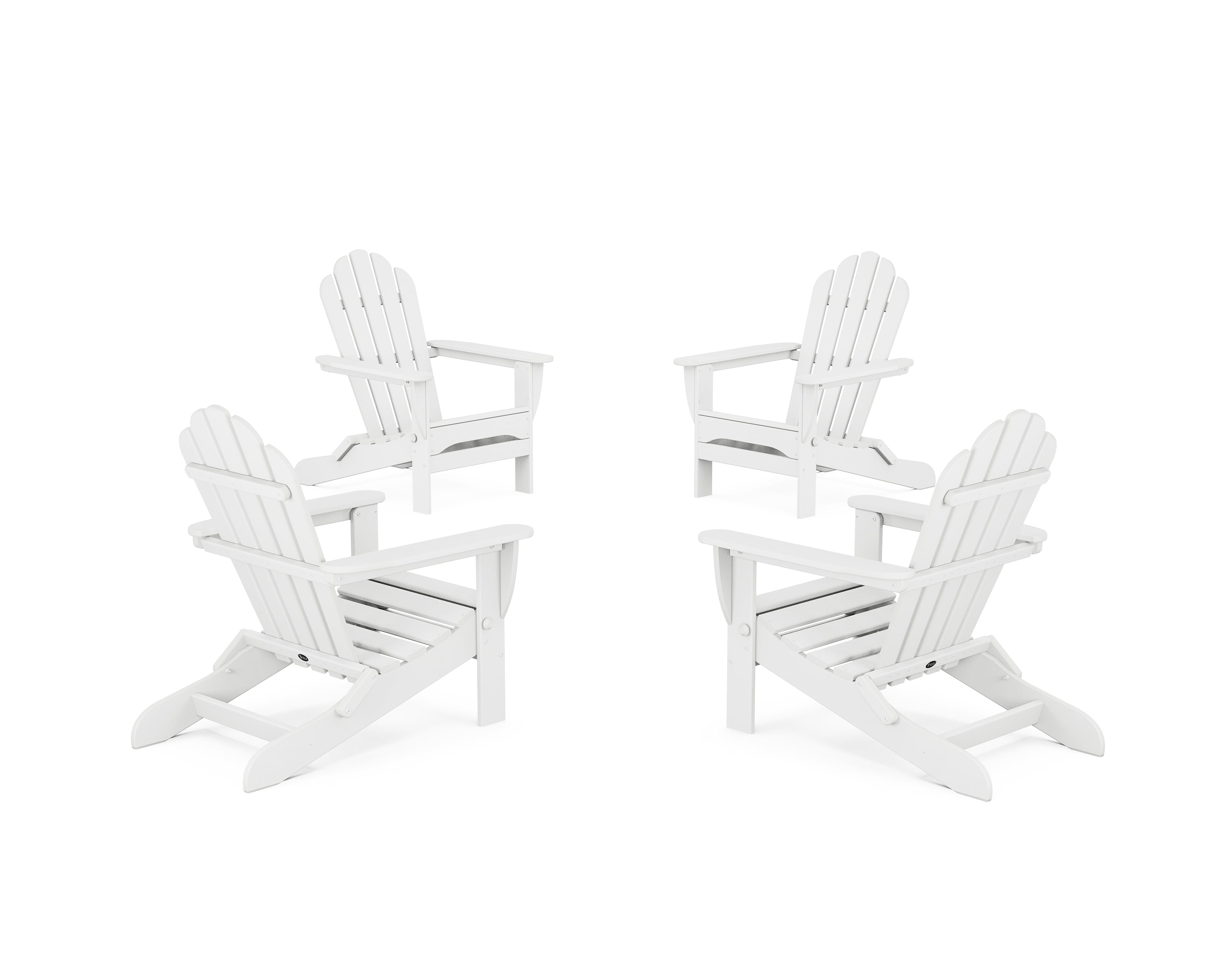 Trex Outdoors 4-Piece Monterey Bay Folding Outdoor Adirondack Chair ...