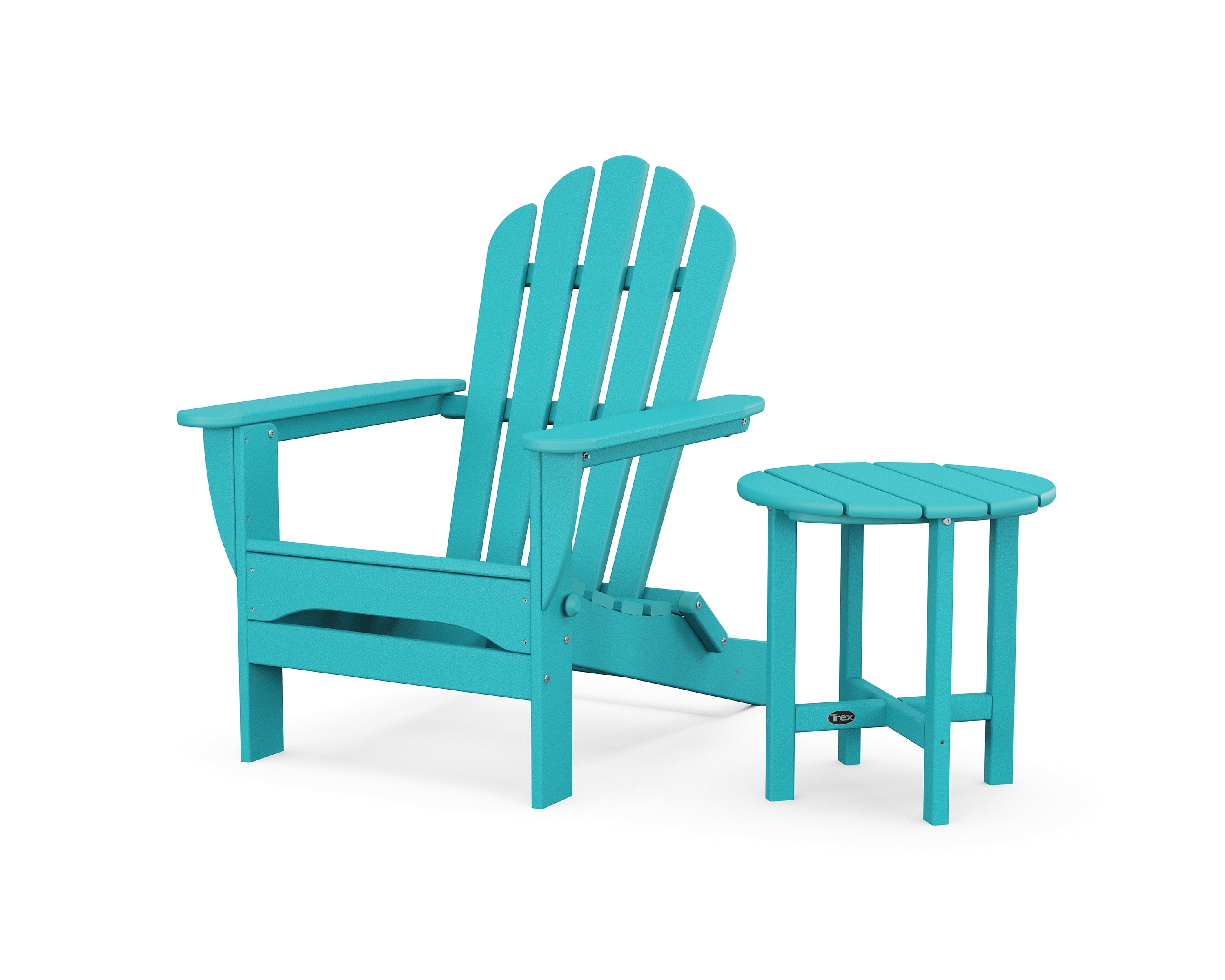 Trex Outdoors Monterey Bay Outdoor Adirondack Chair with Side Table in ...
