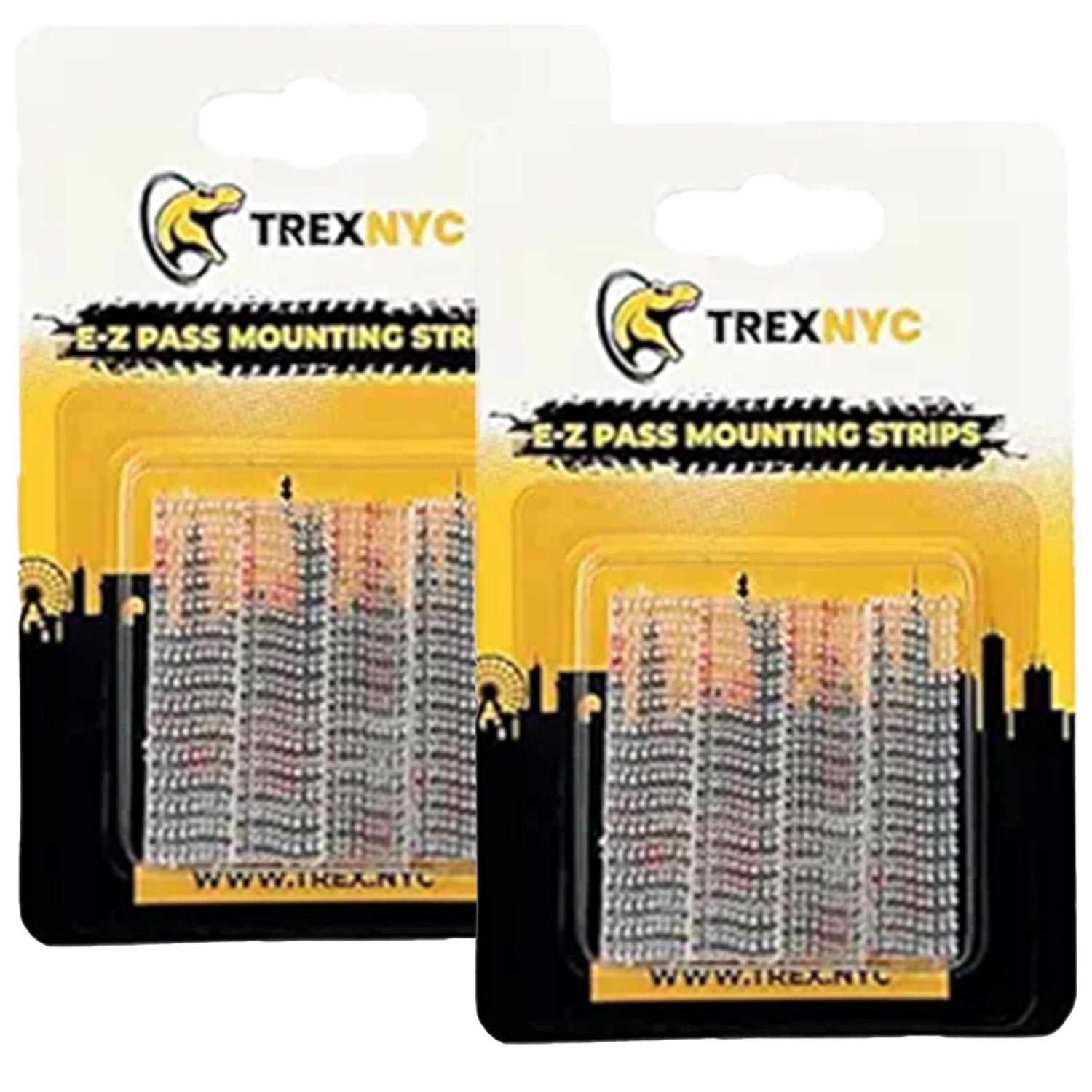 TrexNYC EZ Pass Mounting Strips, Heavy-Duty EZPass/IPass/Toll Pass ...