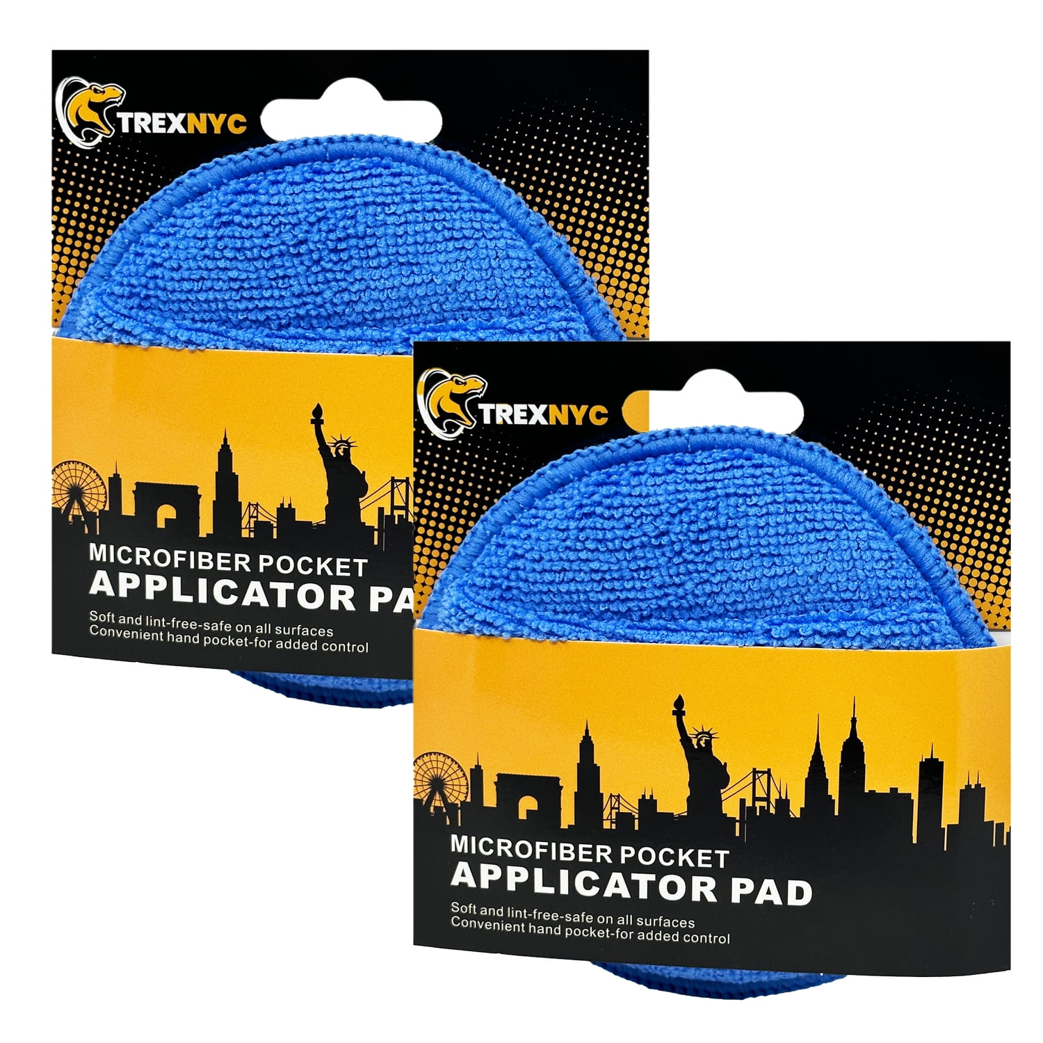 TrexNYC Microfiber Wax Applicator Pads with Finger Pocket – Versatile ...