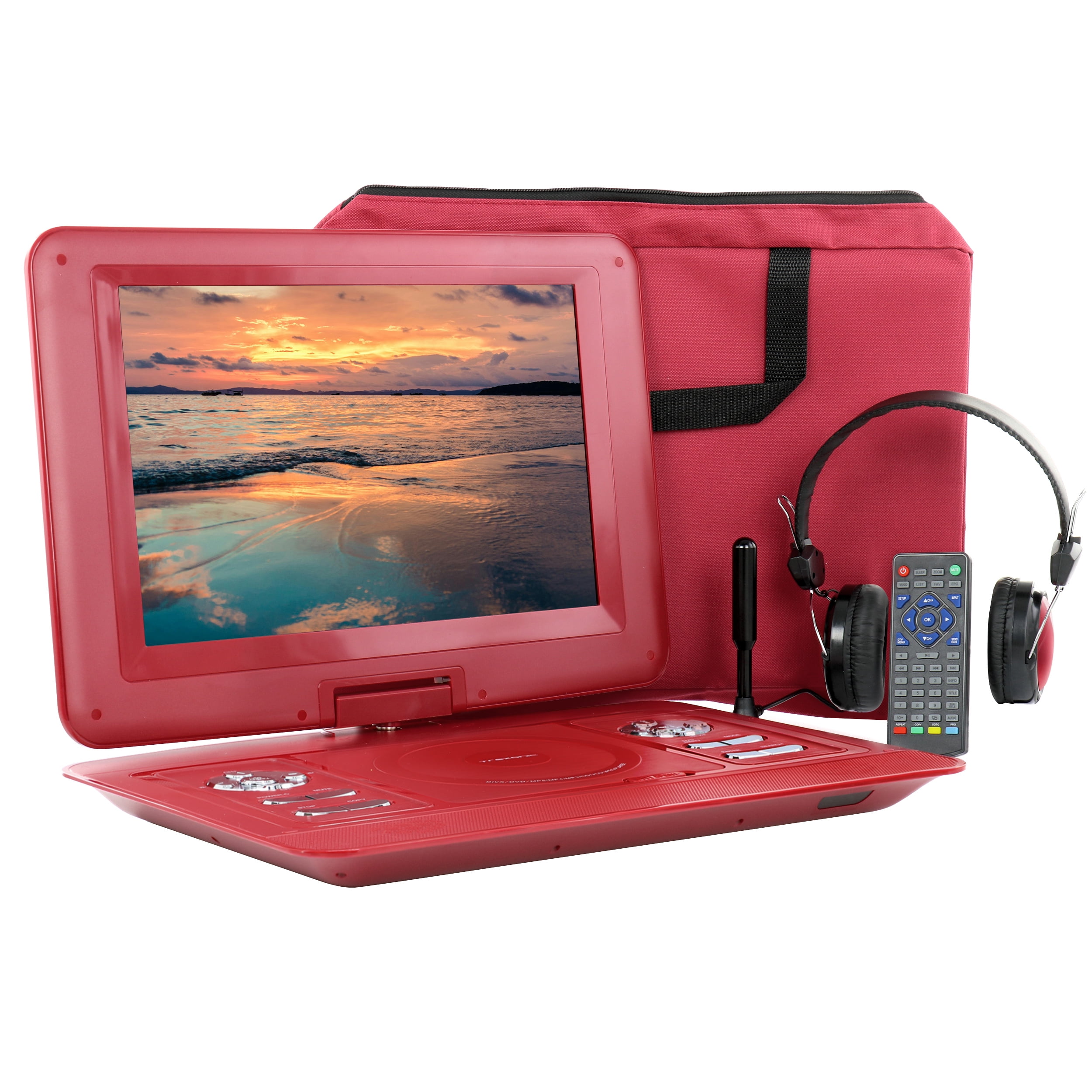 Pre-Owned Trexonic 13.3 Inch Portable TV+DVD Player with Color TFT LED ...
