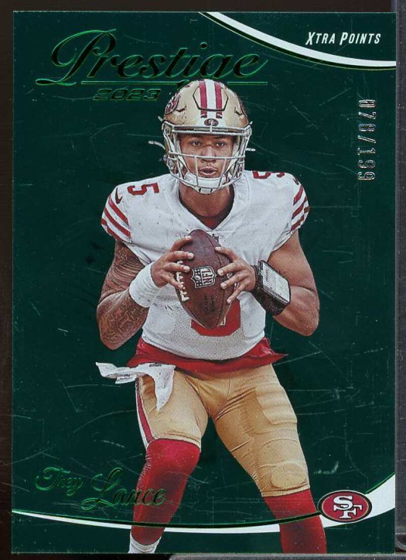 Trey Lance Rookie Card 2023 Prestige Xtra Points Green #263 - Walmart.com
