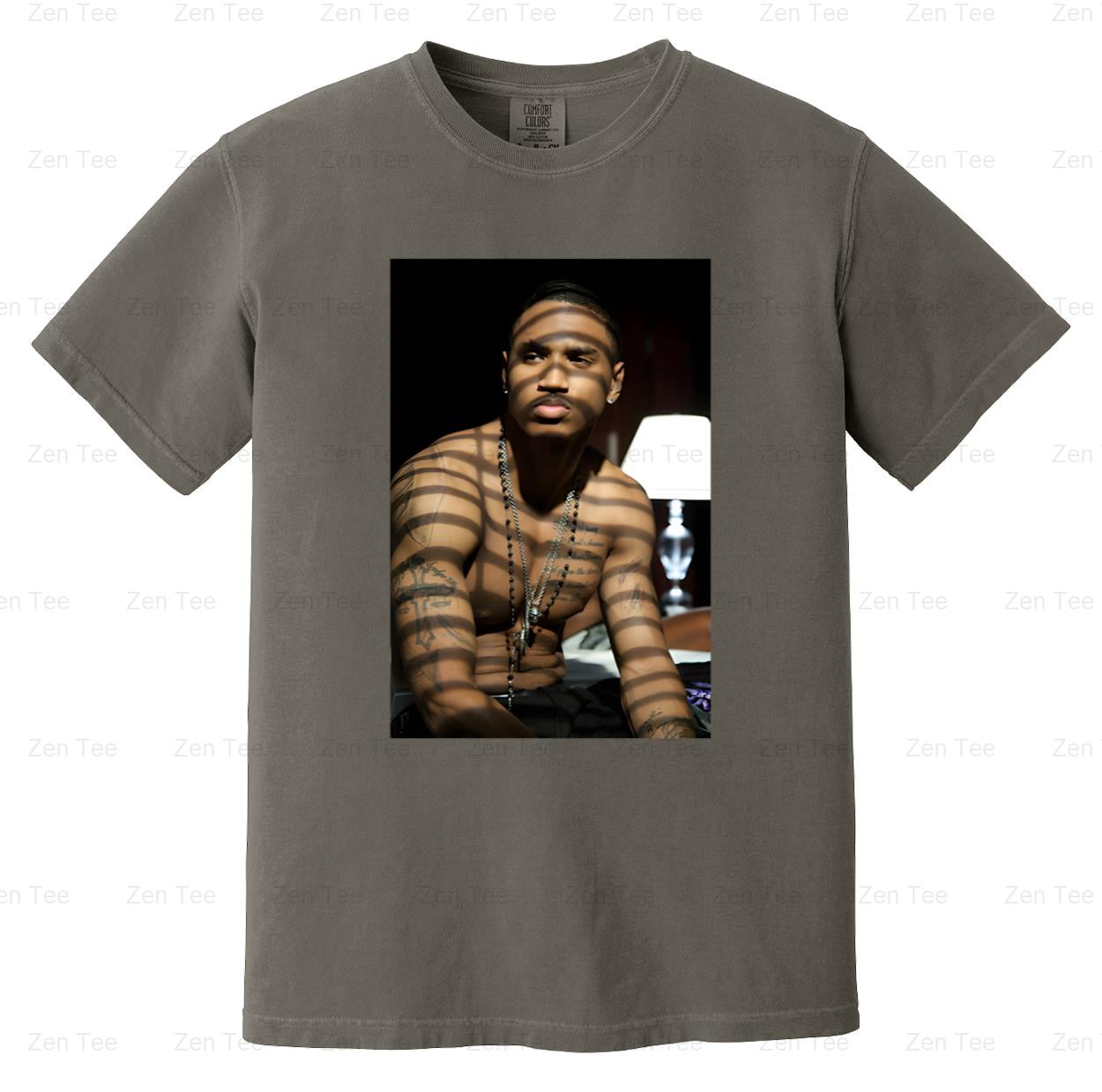 Trey Songz Shirtless Photo Comfort Color T-Shirt, Music, R&B, Singer ...