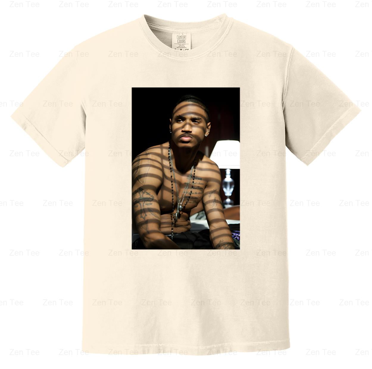 Trey Songz Shirtless Photo Comfort Color T-Shirt, Music, R&B, Singer ...