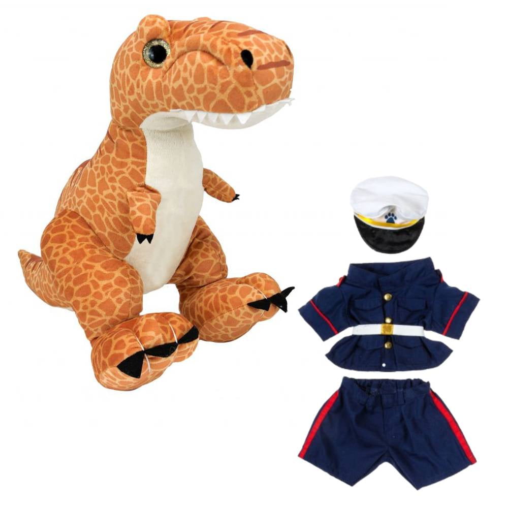 Trey the T Rex Plush Toy 16 inch in U.S. Marines Dress Blues Soft ...