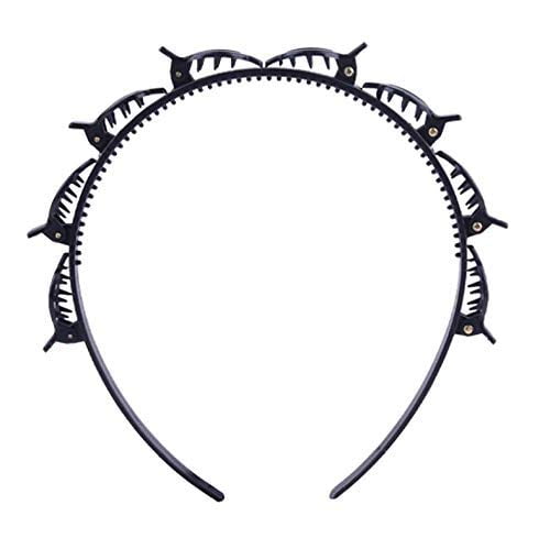 Treza Double Layer Twist Plait Headband Plastic Hair Clips Hair Pin for Women and Girls ...