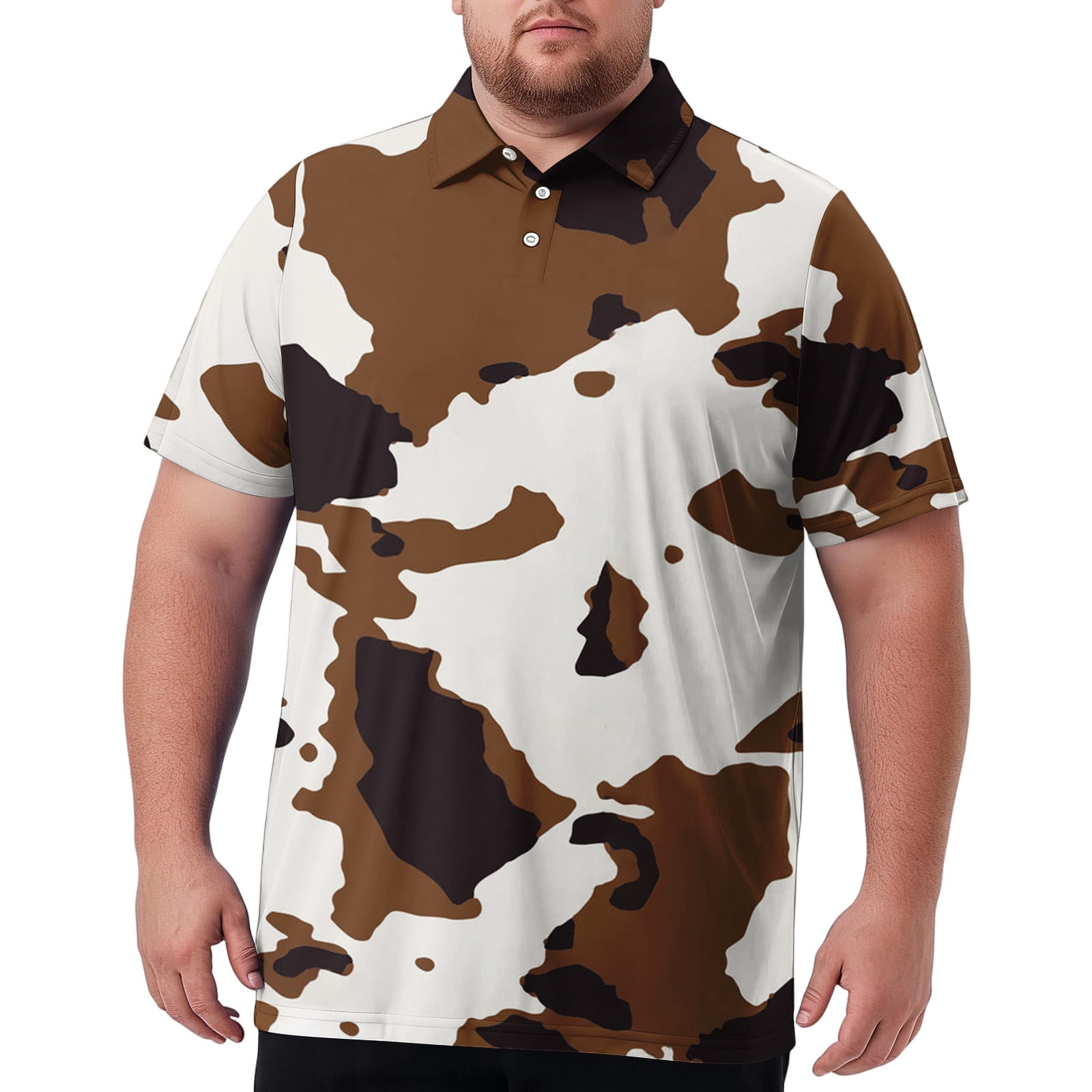 Trgacdwlo XL-8XL Camo Mens Polo Shirts Big and Tall Short Sleeve ...