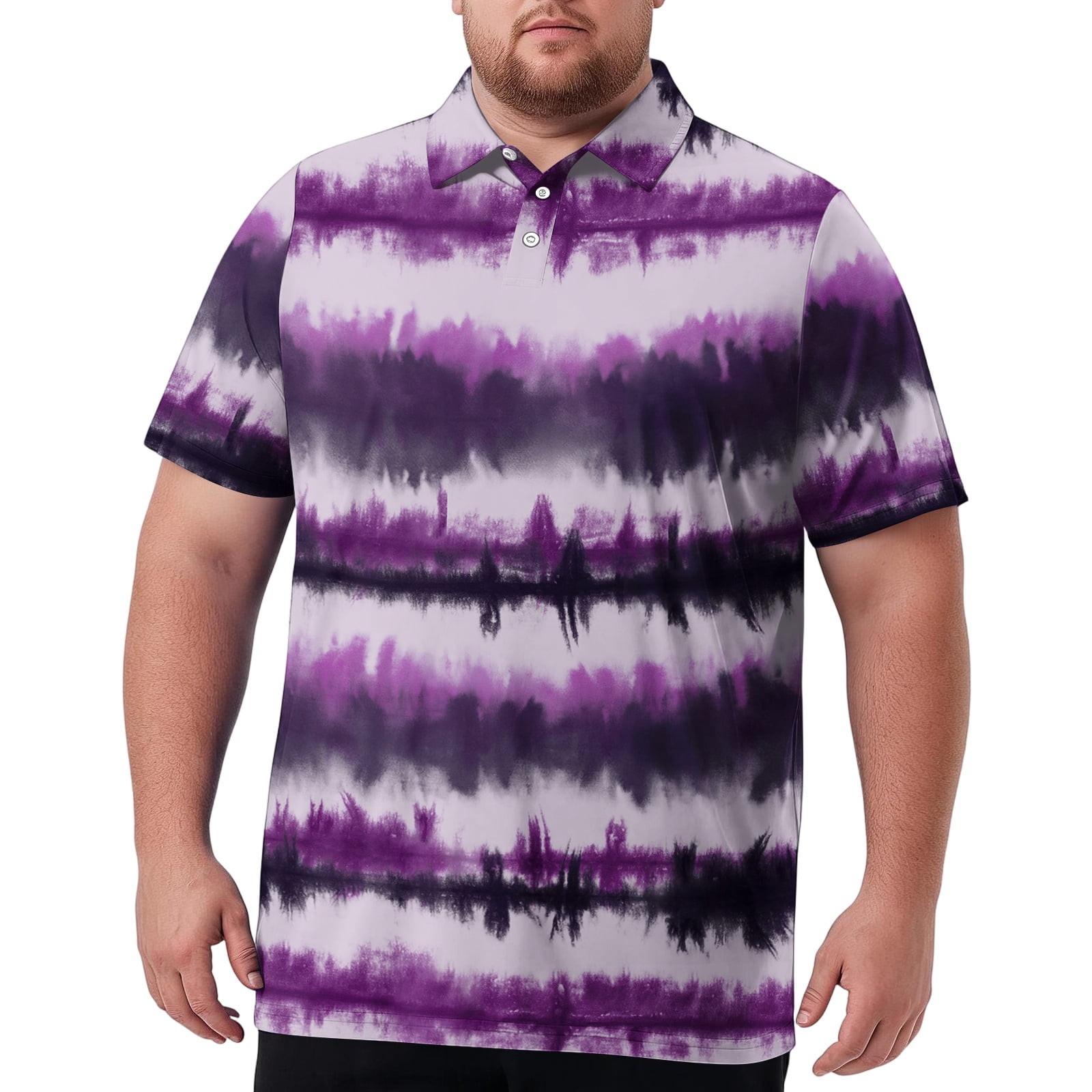 Trgacdwlo XL-8XL Striped Polo T Shirts for Men Big and Tall Short ...