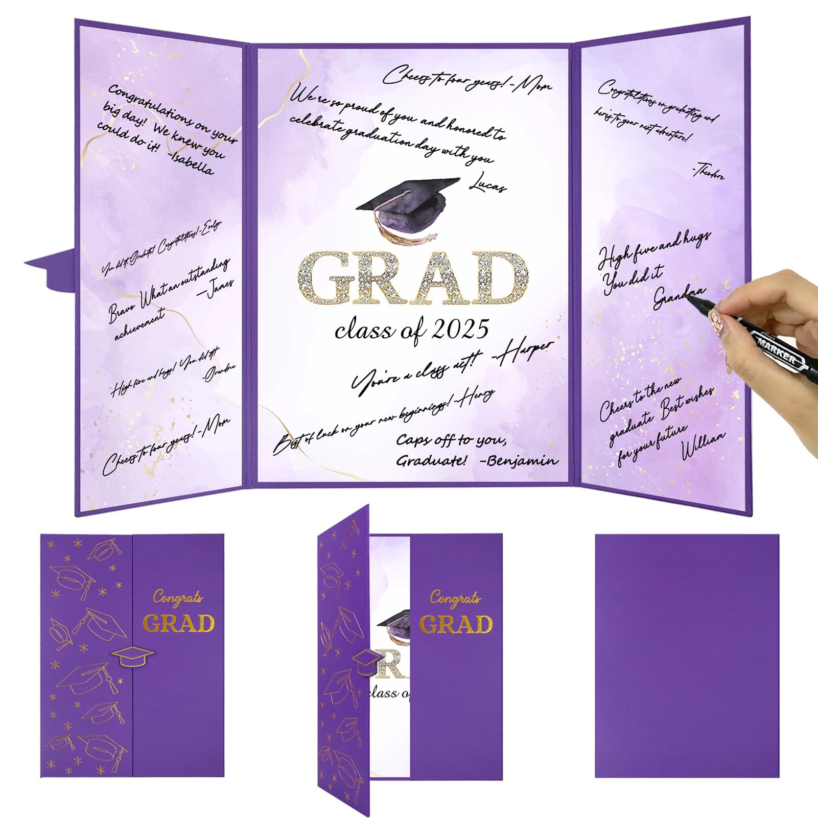 Trgowaul 2025 GraduationTRDN Party Decorations, Purple Class of 2025 ...