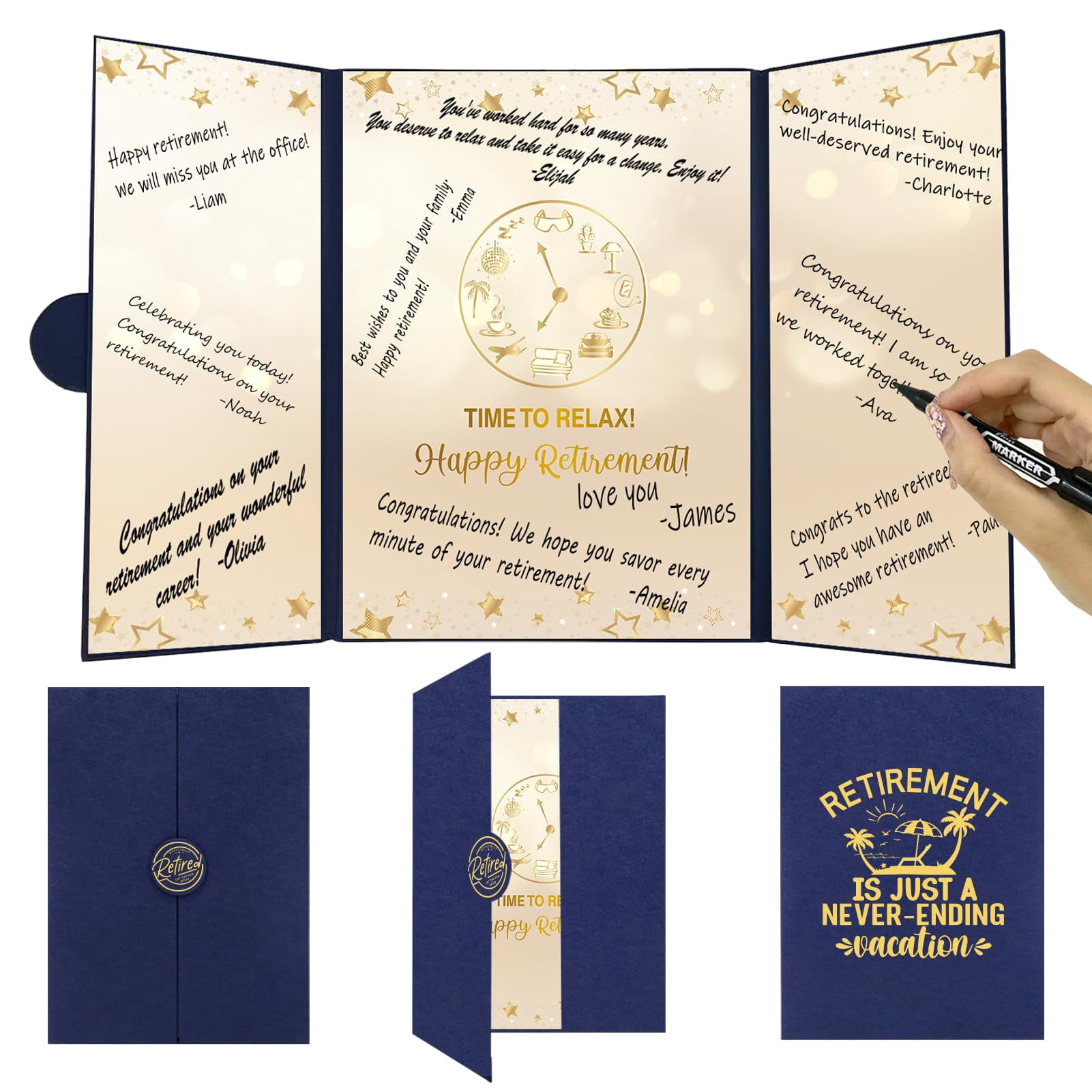 Trgowaul Retirement PartyTRDN Decorations, Happy Retirement Guest Book ...