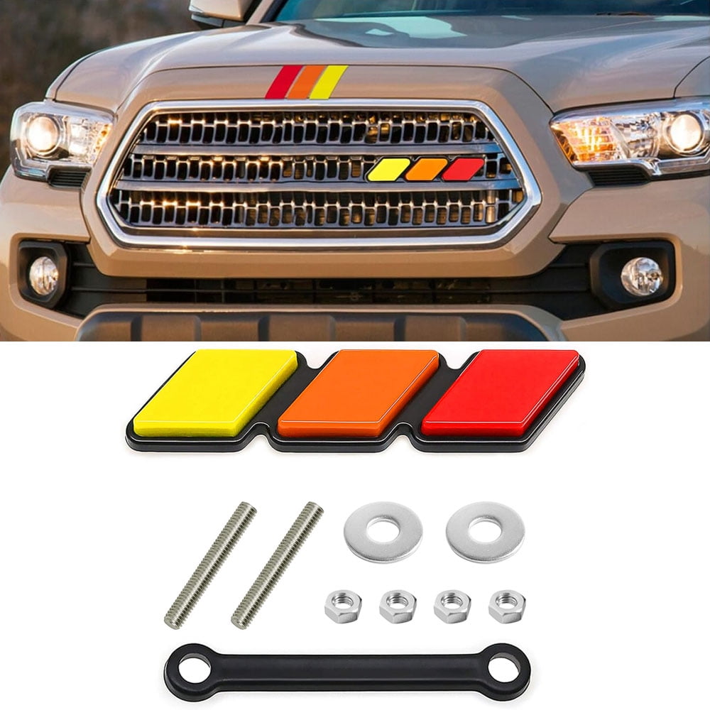 Tri 3 Color Acrylic Badge Front Grille Emblem For Toyota Tacoma 4Runner ...