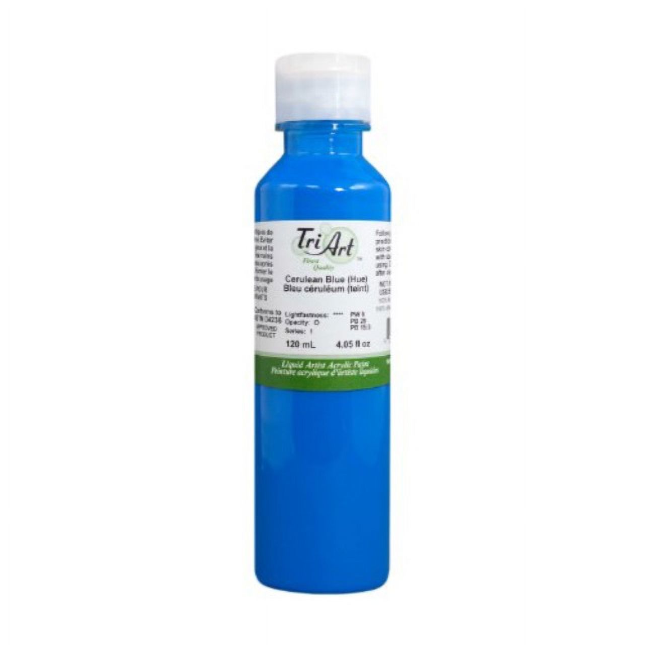 Tri-Art Finest Liquids Artist Acrylics, 120ml, Cerulean Blue (Hue ...