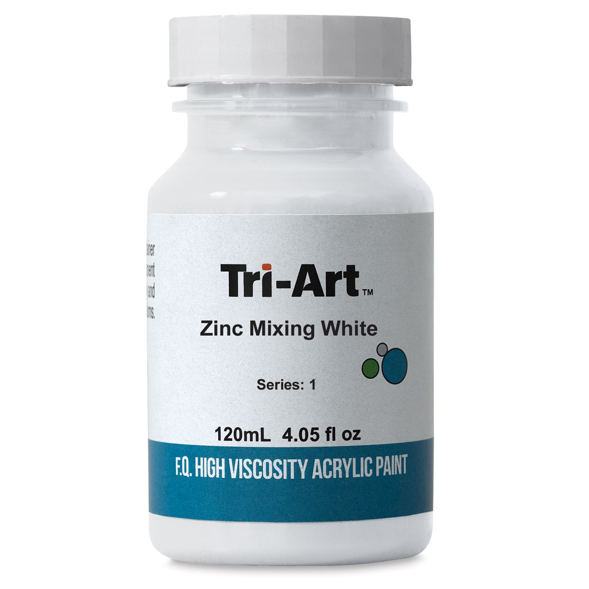 Tri-Art High Viscosity Artist Acrylic - Zinc Mixing White, 120 ml jar ...