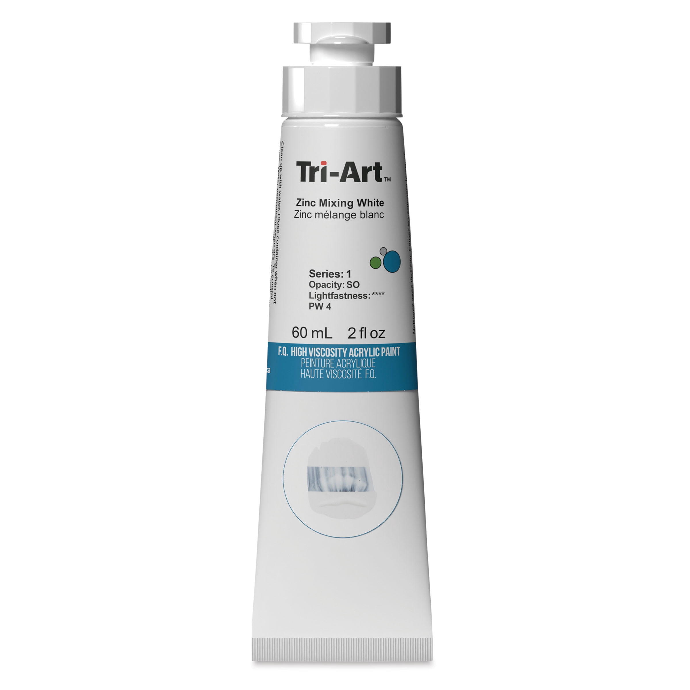 Tri-Art High Viscosity Artist Acrylic - Zinc Mixing White, 60 ml tube ...
