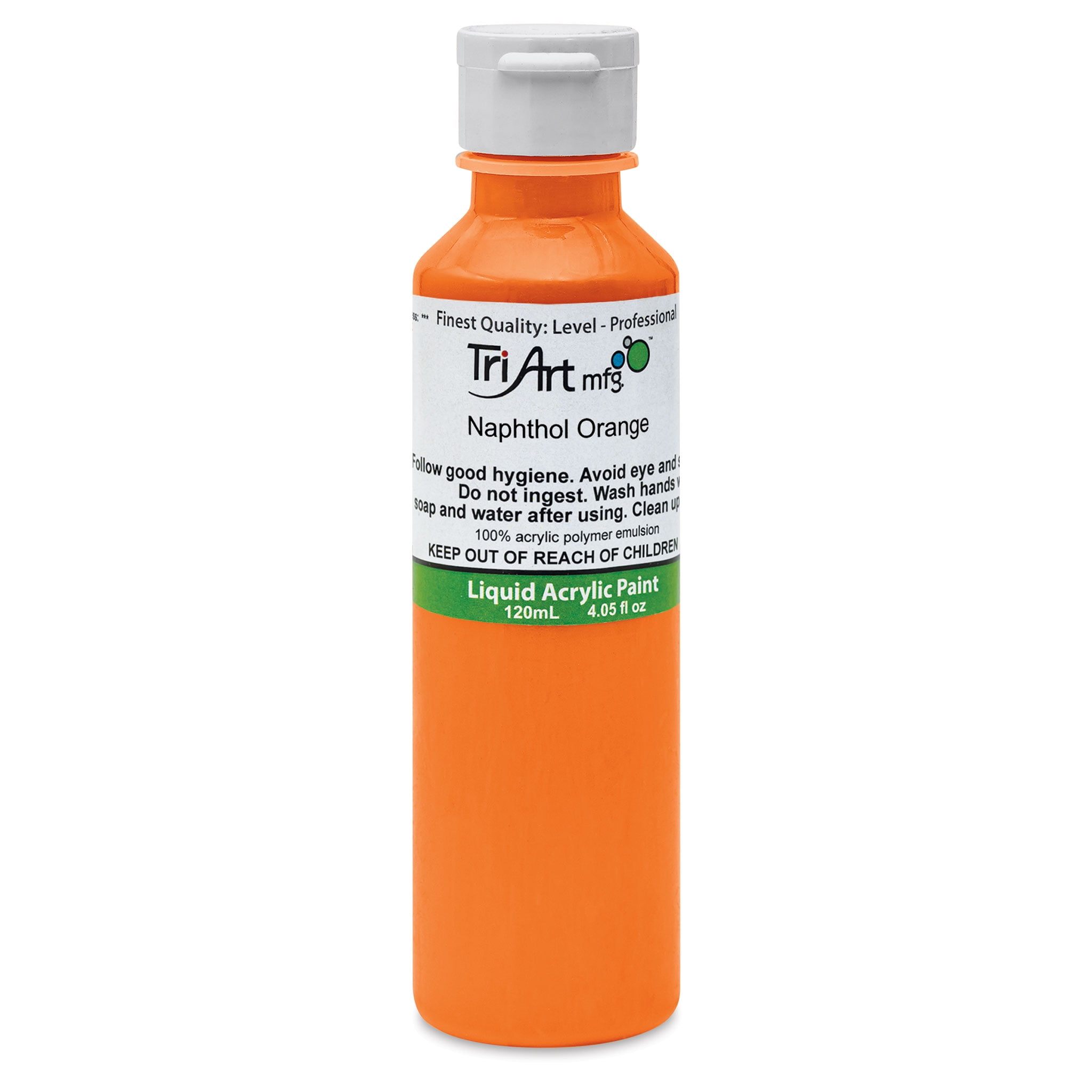 Tri-Art Liquid Artist Acrylics - Naphthol Orange, 120 ml bottle - Walmart.com