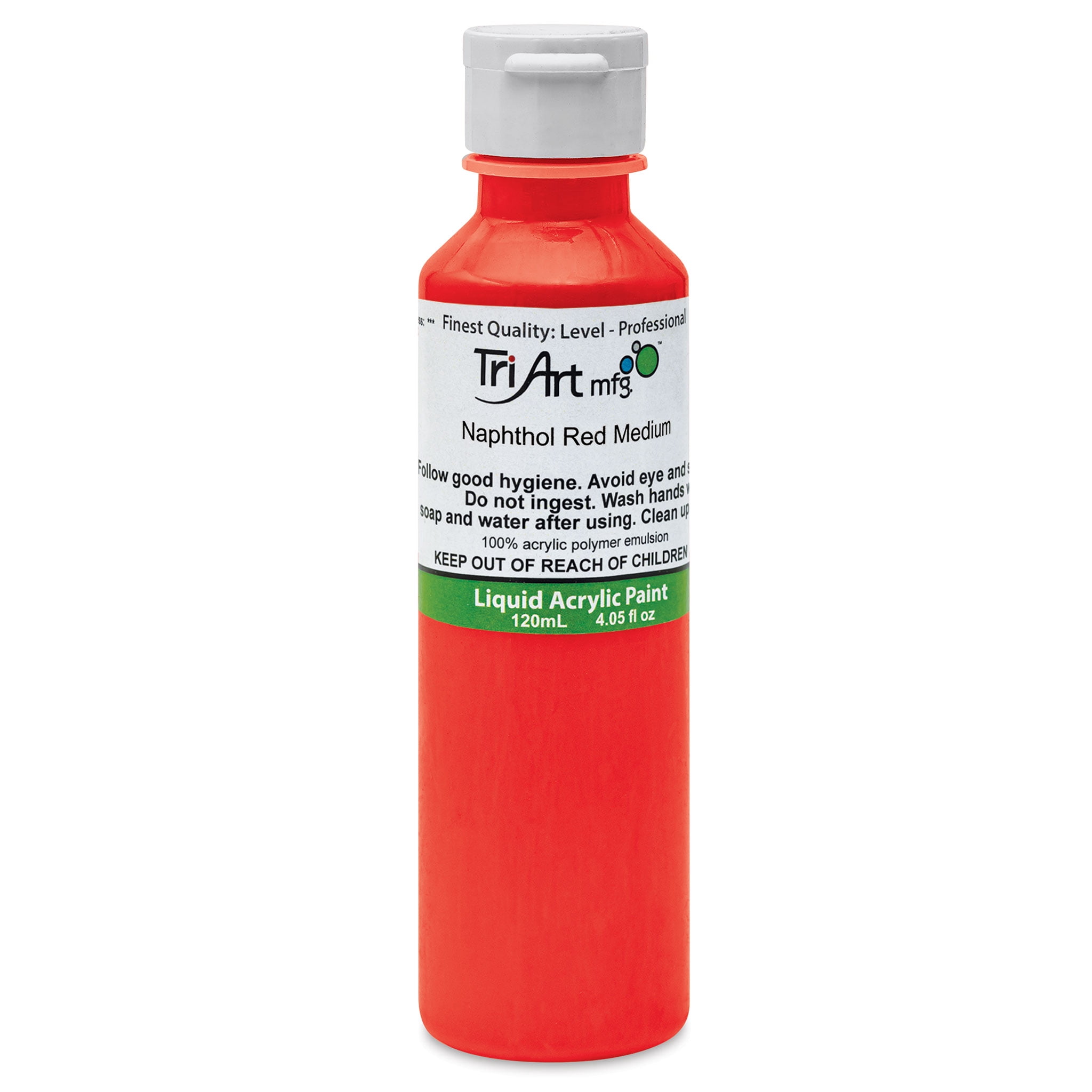 Tri-Art Liquid Artist Acrylics - Naphthol Red Medium, 120 ml bottle - Walmart.com