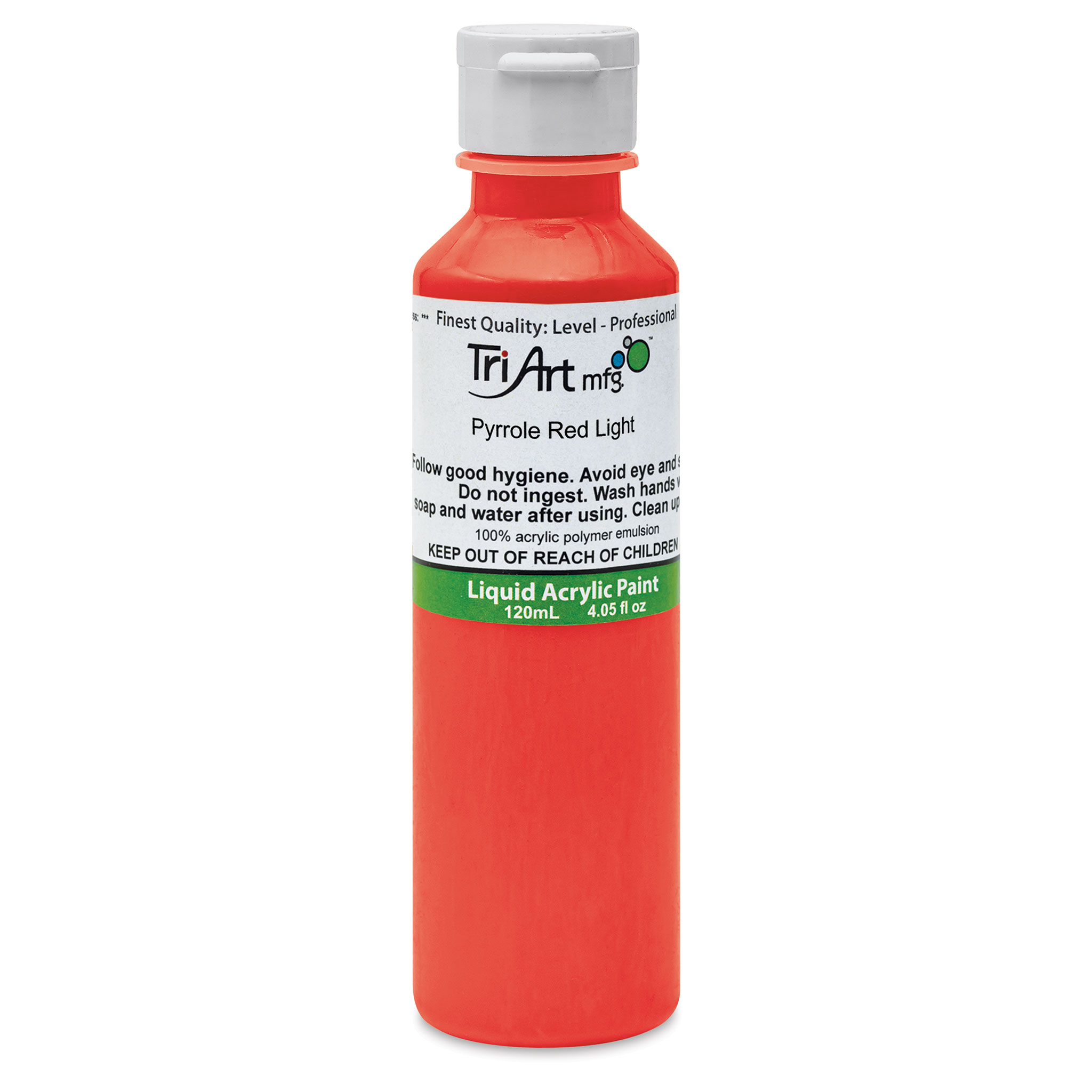 Tri-Art Liquid Artist Acrylics - Pyrrole Red Light, 120 ml bottle ...