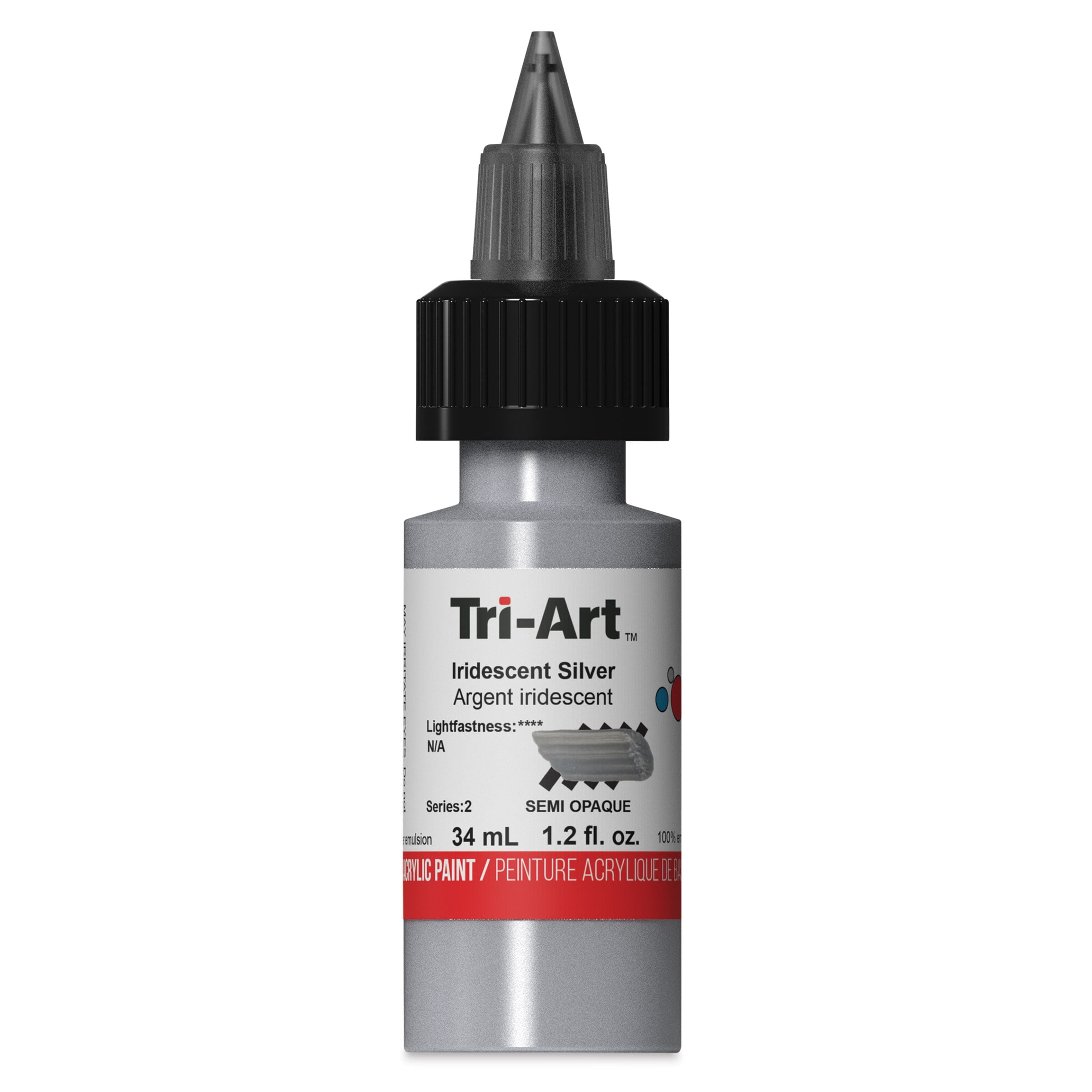 Tri-Art Low-Viscosity Artist Acrylic - Iridescent Silver, 34 ml Tube ...