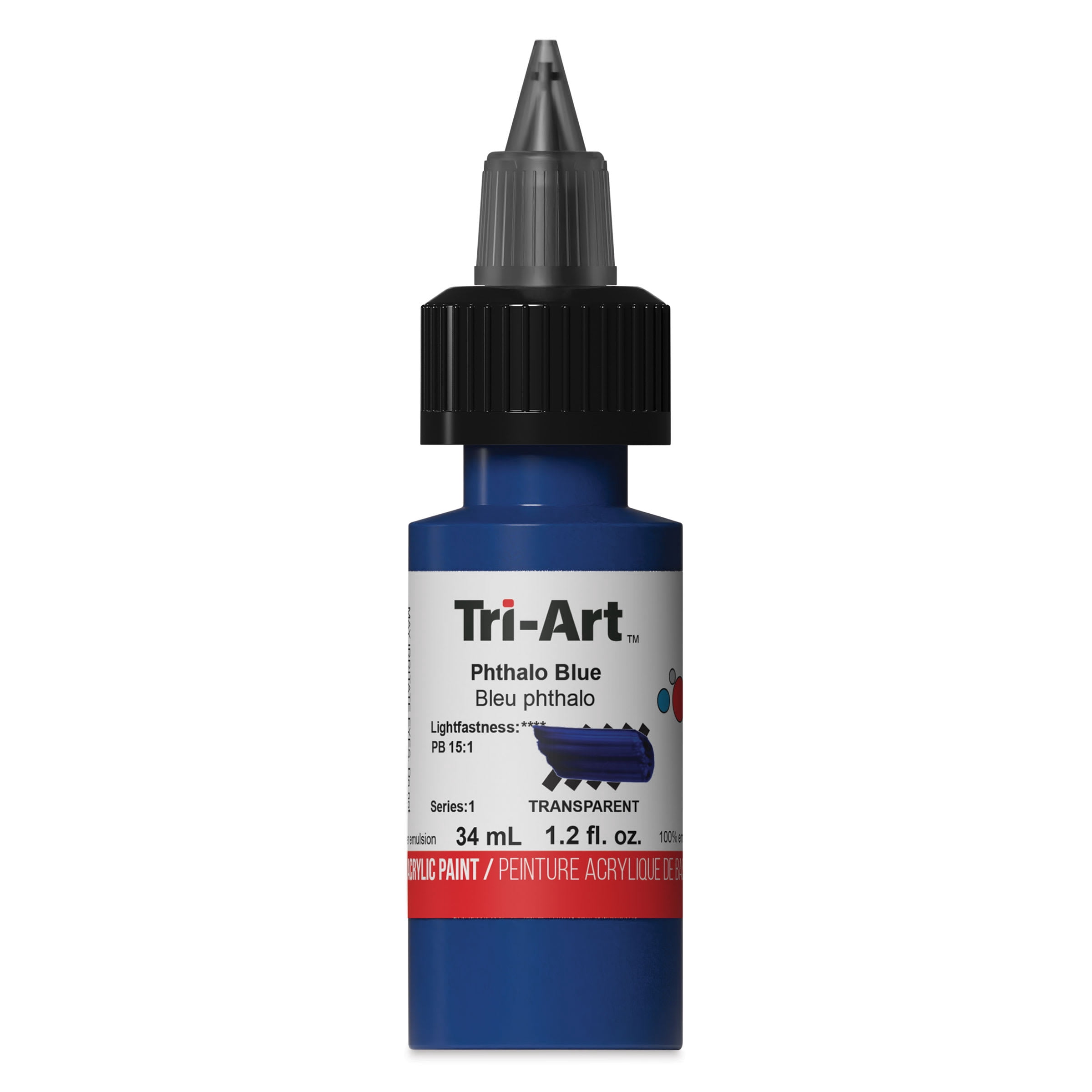 Tri-Art Low-Viscosity Artist Acrylic - Phthalo Blue, 34 ml Tube ...