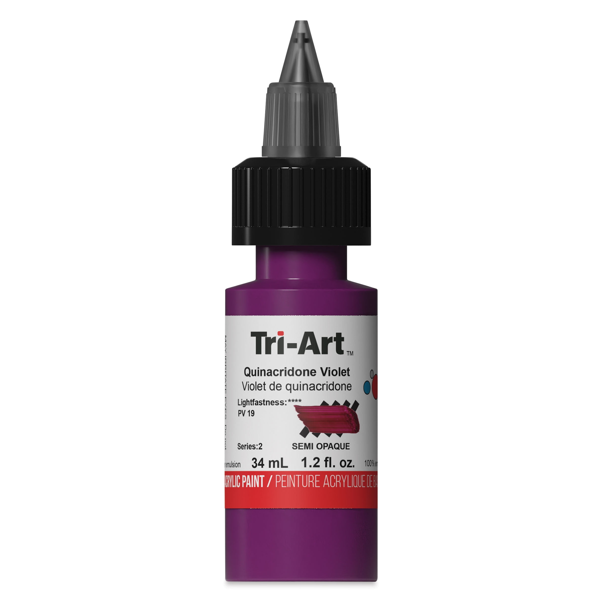 Tri-Art Low-Viscosity Artist Acrylic - Quinacridone Violet, 34 ml Tube ...