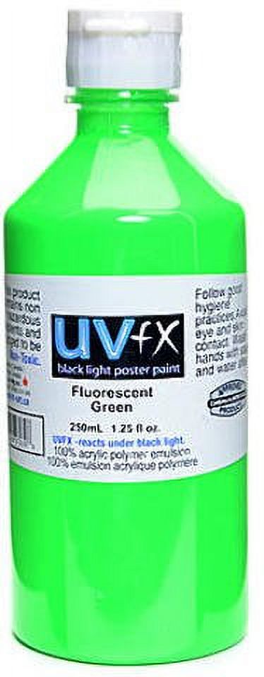 Tri-Art UVFX Black Light Poster Paint - Fluorescent Green, 250 ml ...