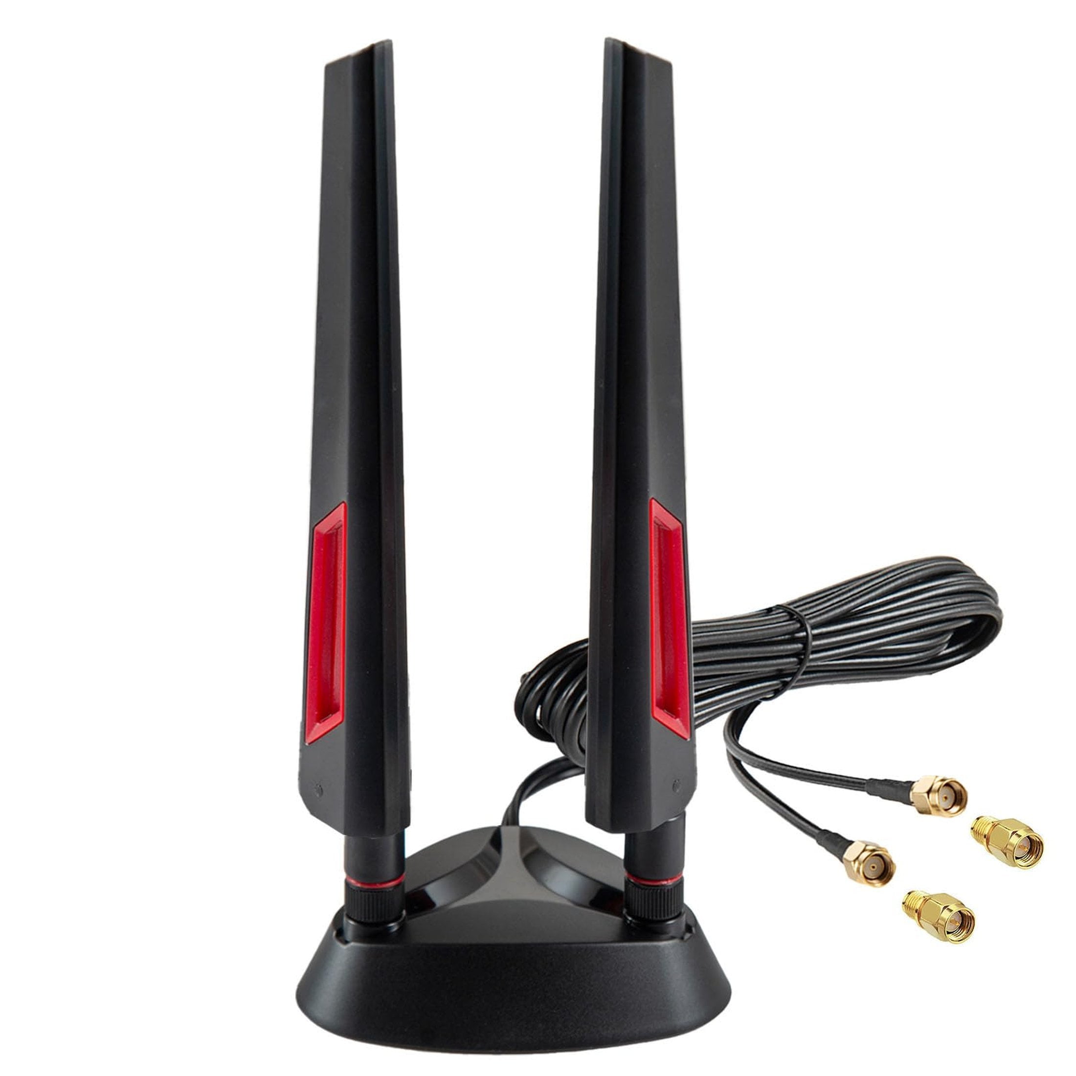 Tri-Band 9dBi Magnetic Base WiFi 6E Antenna for Gaming Routers and PCs ...