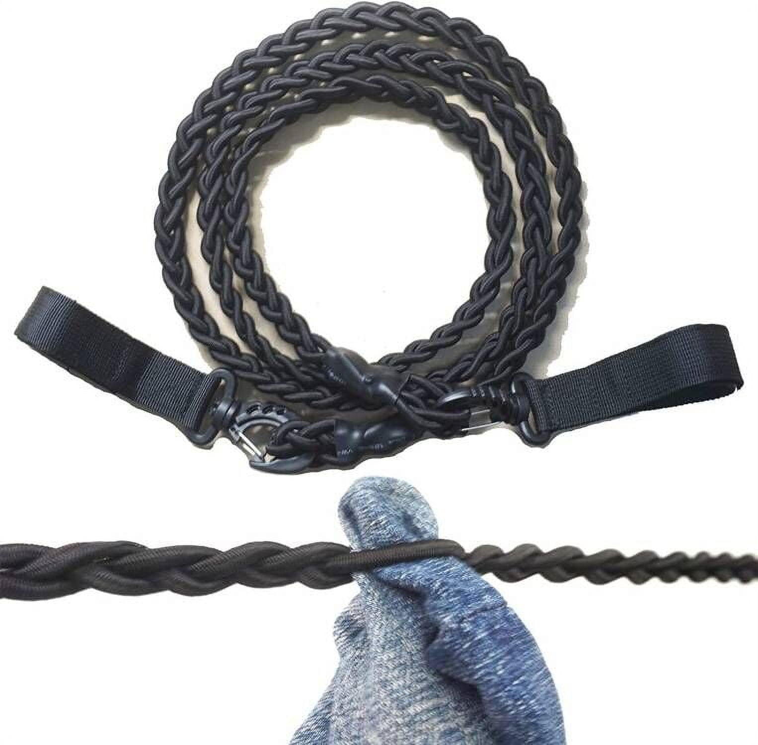 Pmsanzay No Hanger Hook Tri-Braided Cord Clothes Line with Straps ...