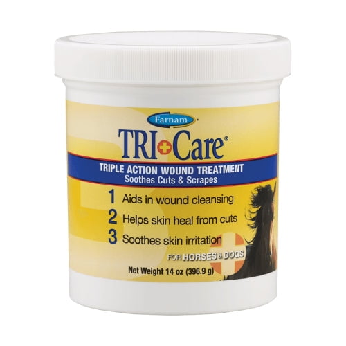 Farnam TRI-Care Triple Action Wound Treatment Horses Dogs Cuts Scrapes ...