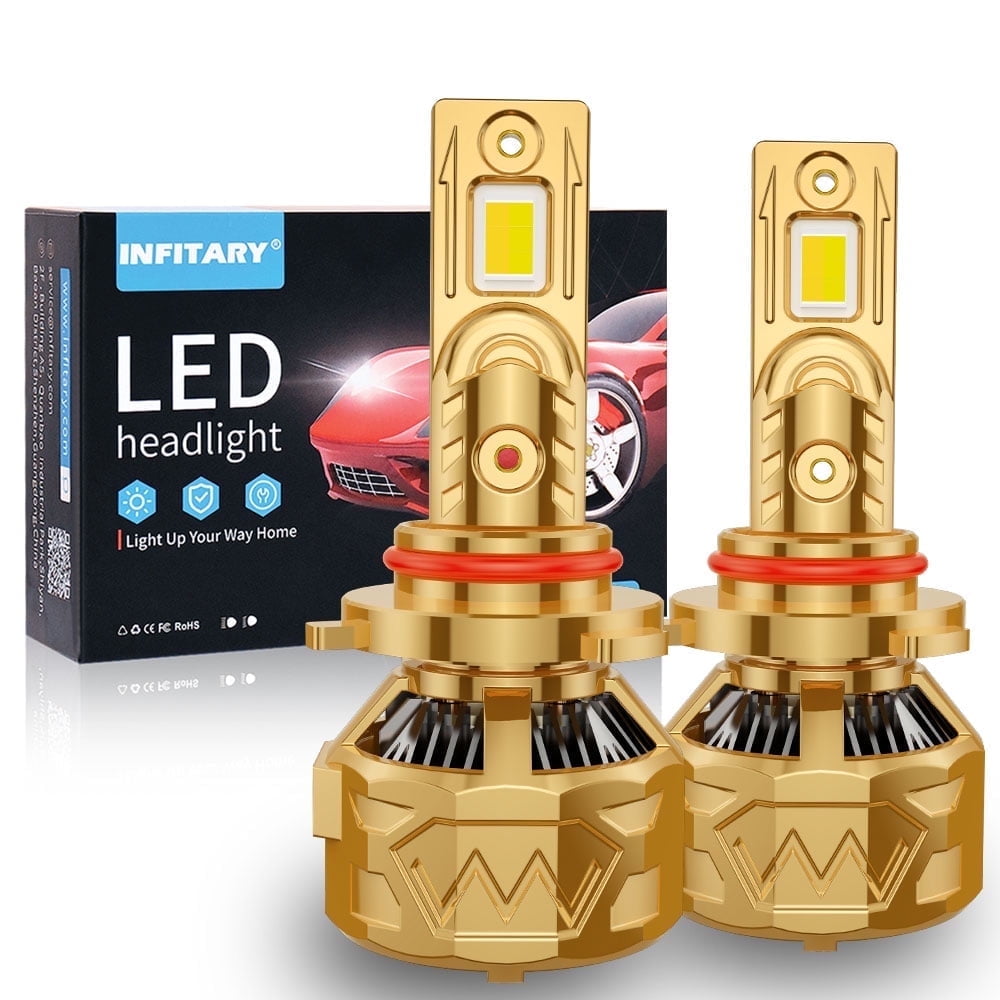 Tri-Color 9006 LED Headlight Bulbs - 3-Second Light Temperature Switch ...