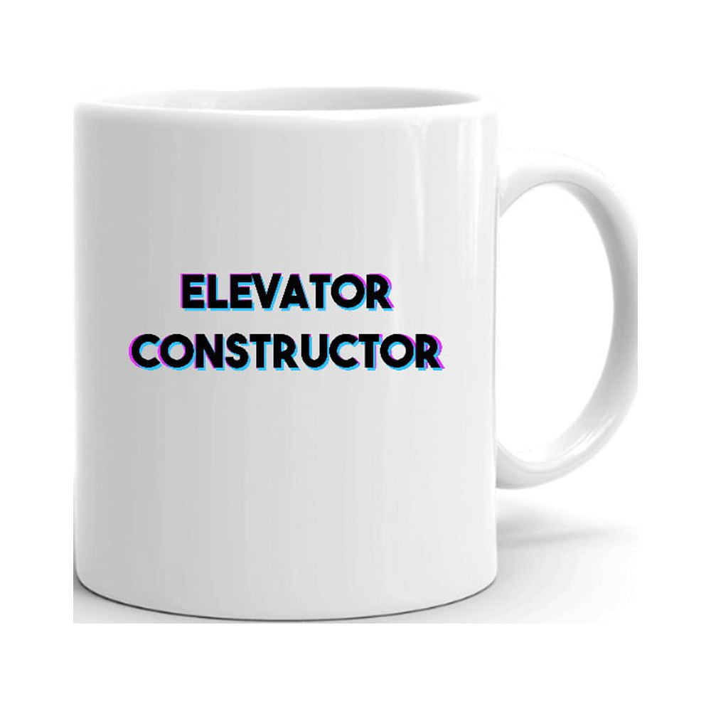 Tri Color Elevator Constructor Ceramic Dishwasher And Microwave Safe Mug By Undefined Gifts ...