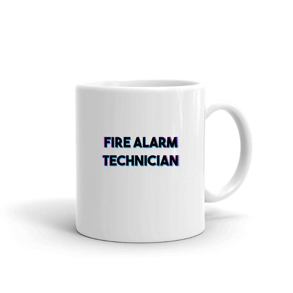 Tri Color Fire Alarm Technician Ceramic Dishwasher And Microwave Safe ...