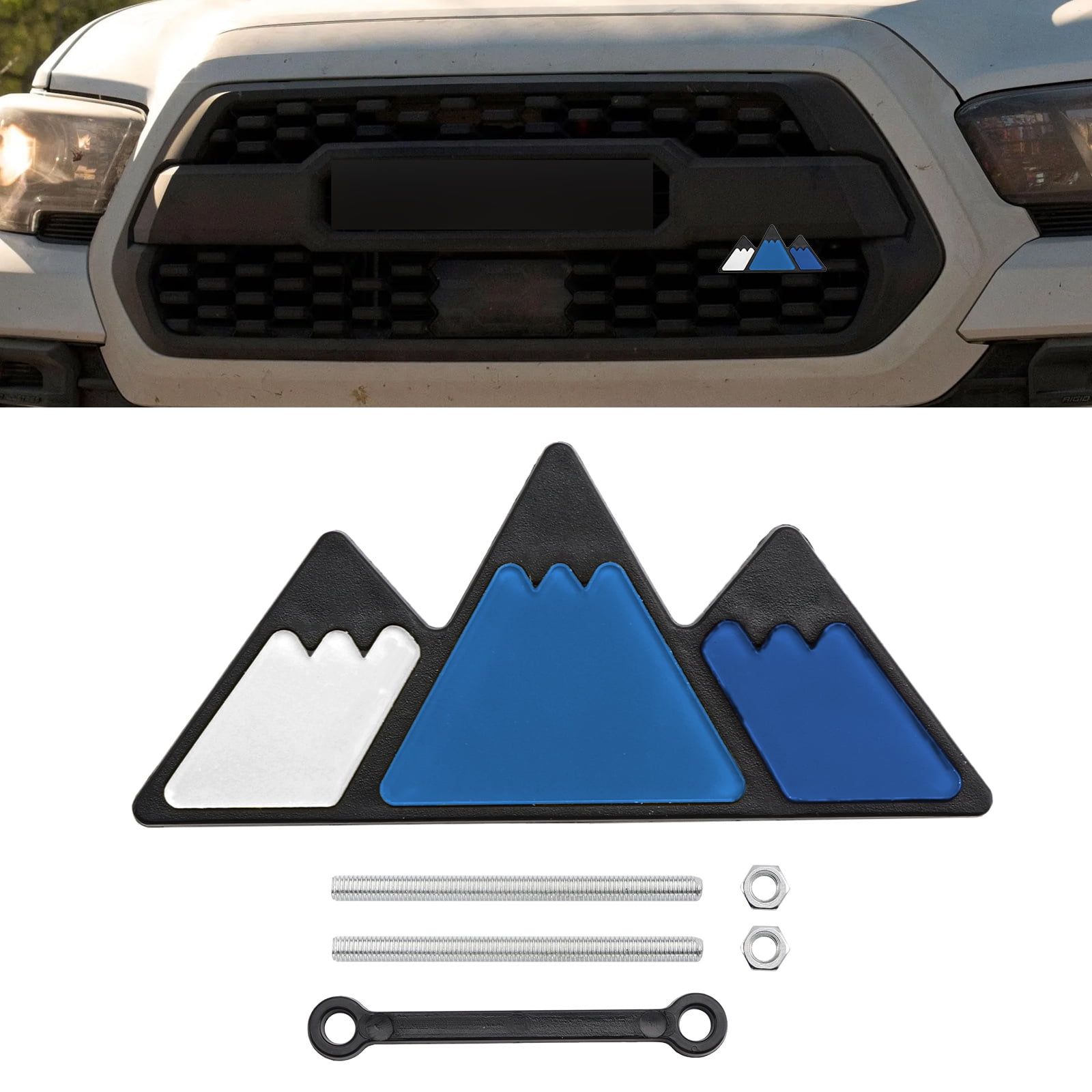 Tri-Color Grille Badge Emblem for Toyota Tacoma TRD Tundra RAV4 Blue ...
