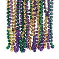 Tri-Color Mardi Gras Beads - Fancy Party Favors & Metallic Necklace ...