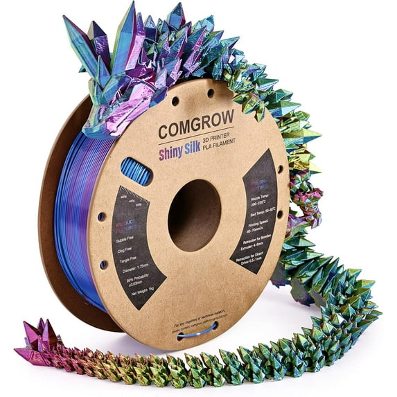 Tri-Colors Silk PLA 3D Printer Filament, Rainbow PLA Filament 1.75mm ...