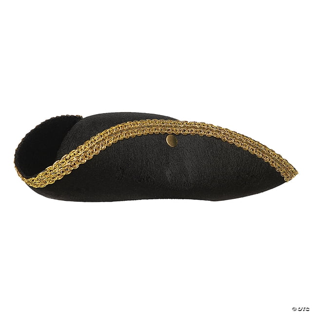Tri Corner Hat With Gold Trim and Button Embelishment - Walmart ...