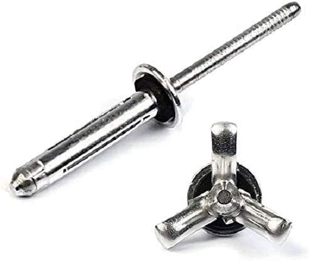 Tri-Fold Exploding Pop Rivets 3/16 (#6) Aluminum Shaveable Head Blind ...