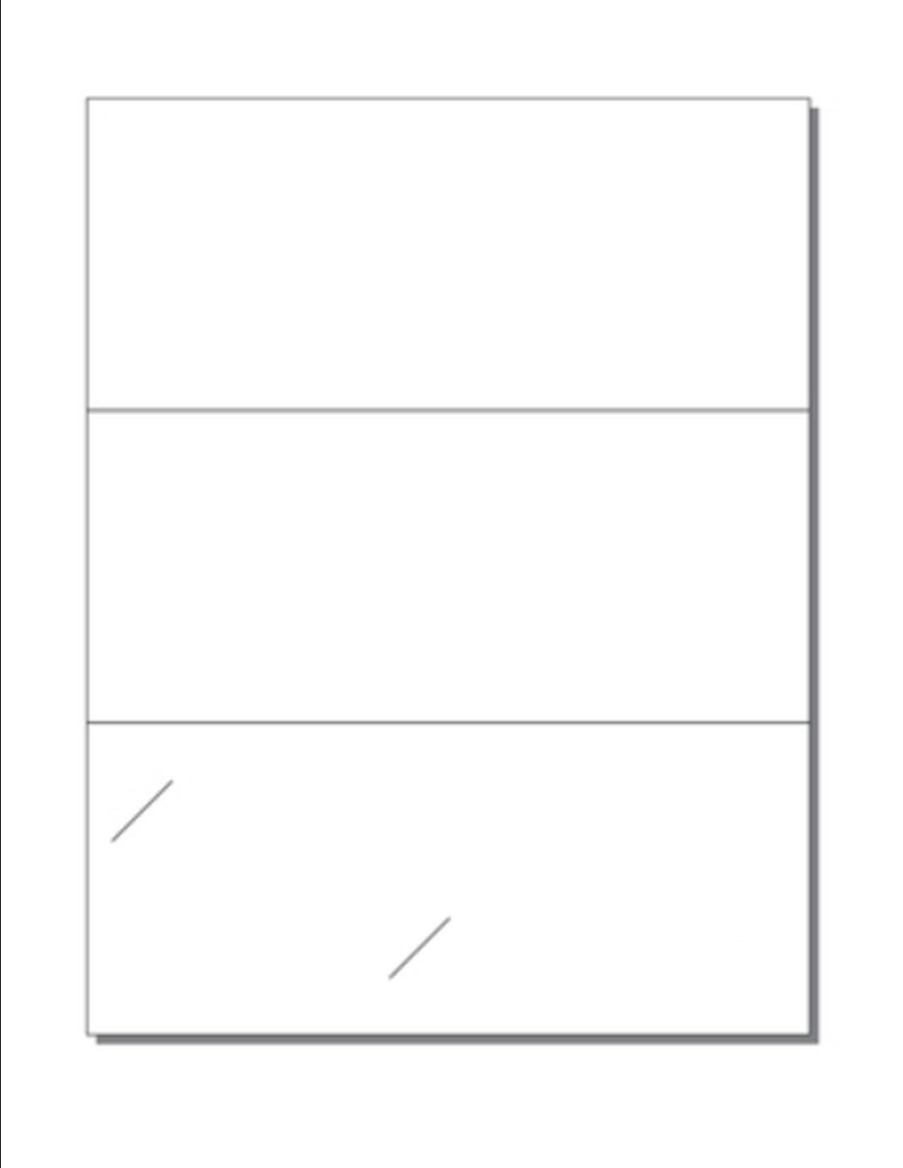 Tri-Fold Mailer w Bus Card Slits on 8-1/2" x 11" White Vellum Paper ...