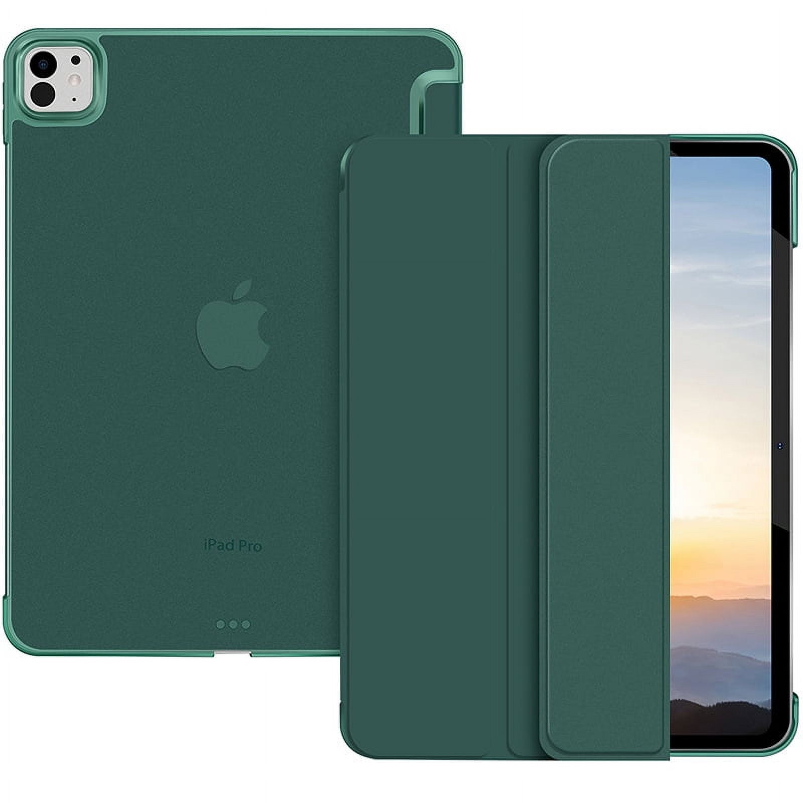 Tri-Fold PC Hard Shell Tablet Case for iPad (Dark green,CaseCore Case ...