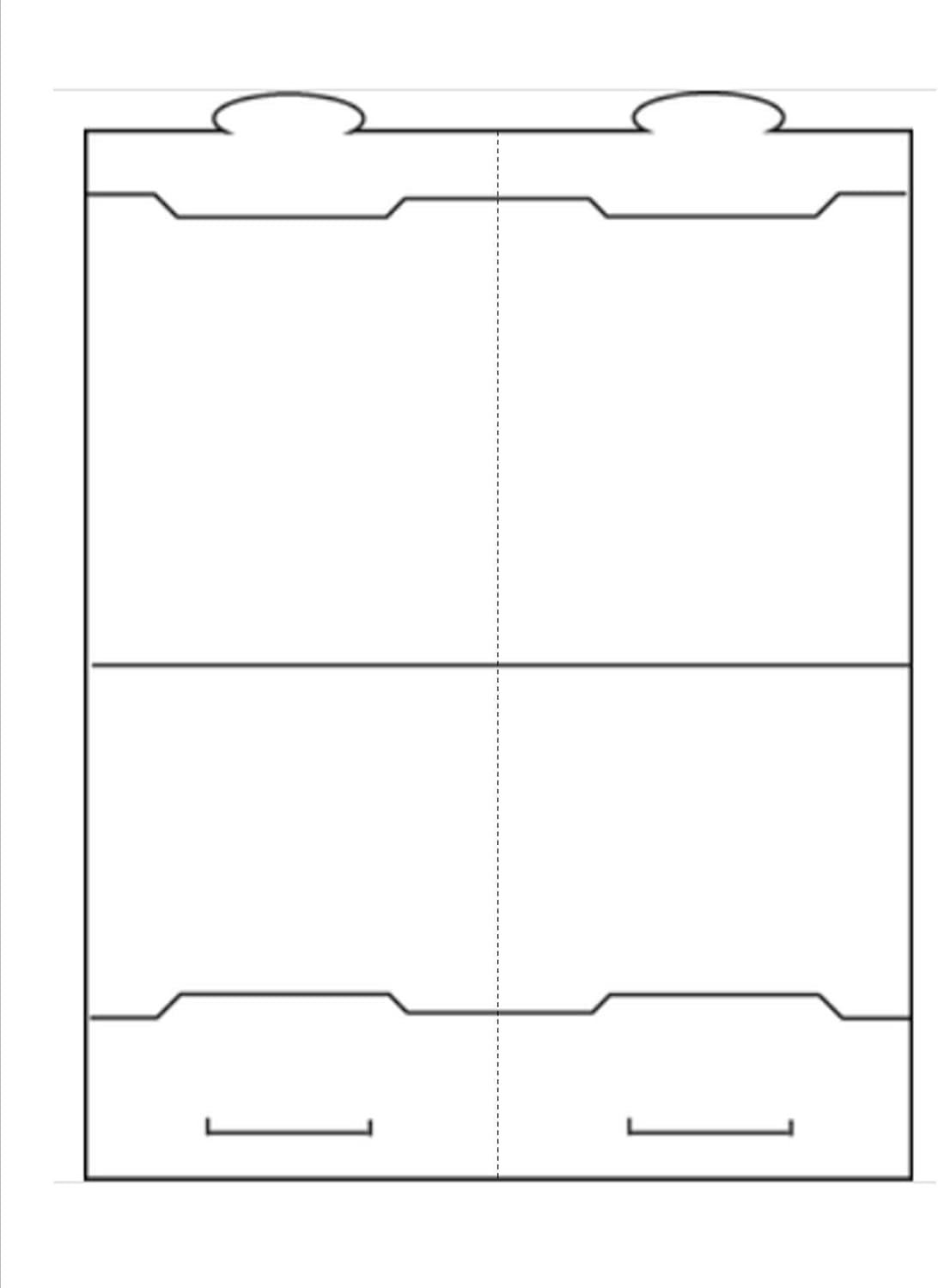 Tri-Fold Table Tent (3-3/4" x 4-1/4" folded), 2-UP, Perforated for ...