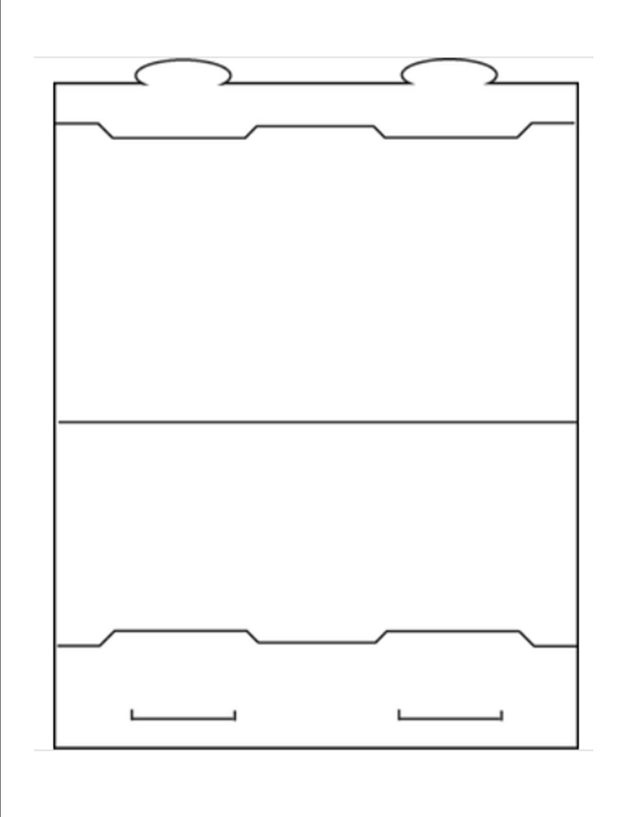 Tri-Fold Table Tent (3.75"x 8.5" folded) 1-UP on 8.5"x 11" White Vellum ...