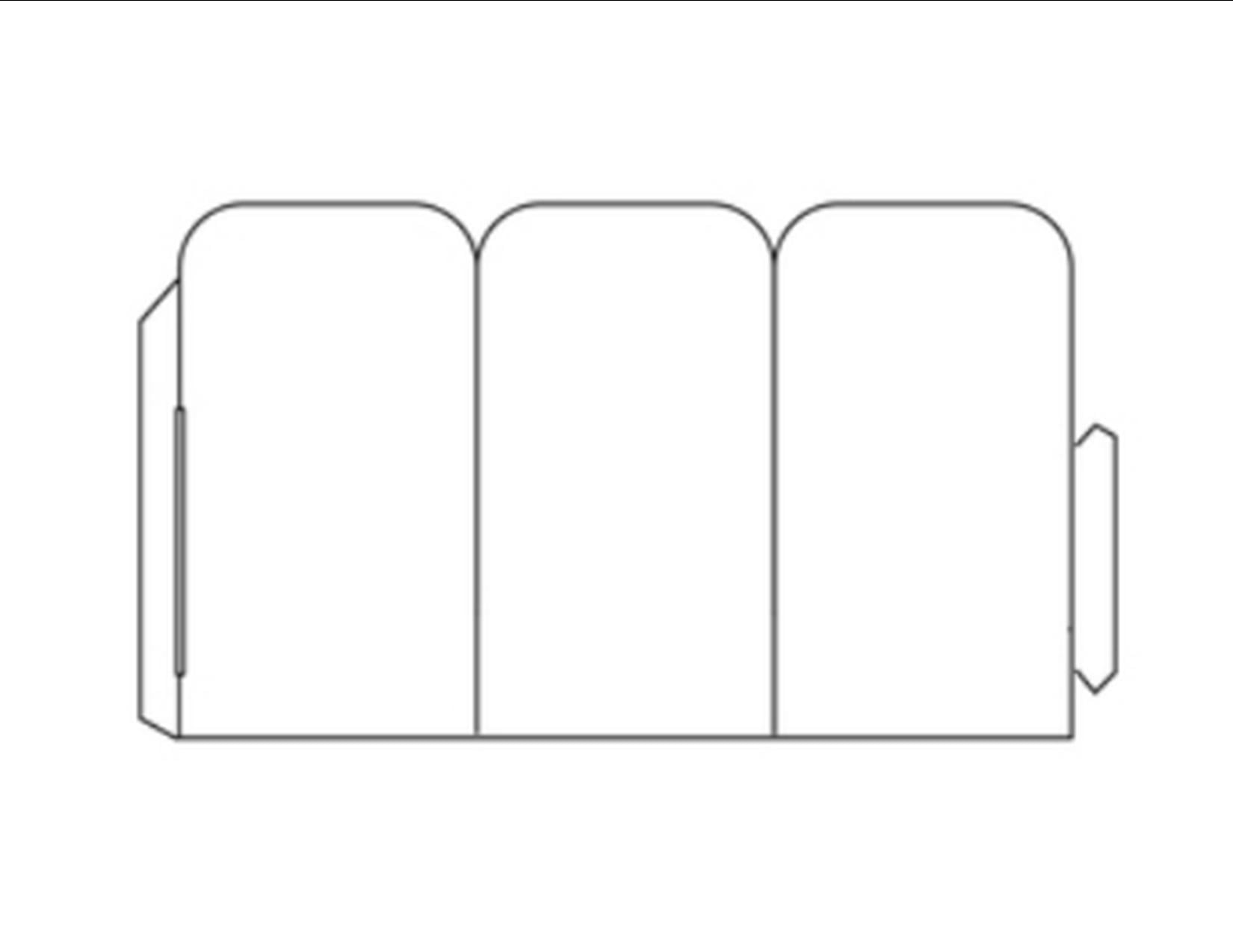 Tri-Fold Table Tent w Round Edges, 1-UP on 6" x 10" White 65lb Cover ...