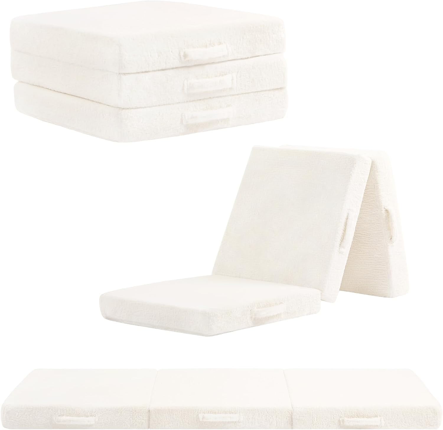 Tri Foldable Floor Mattress for Adults, 4 inch Single Folding Mattress ...