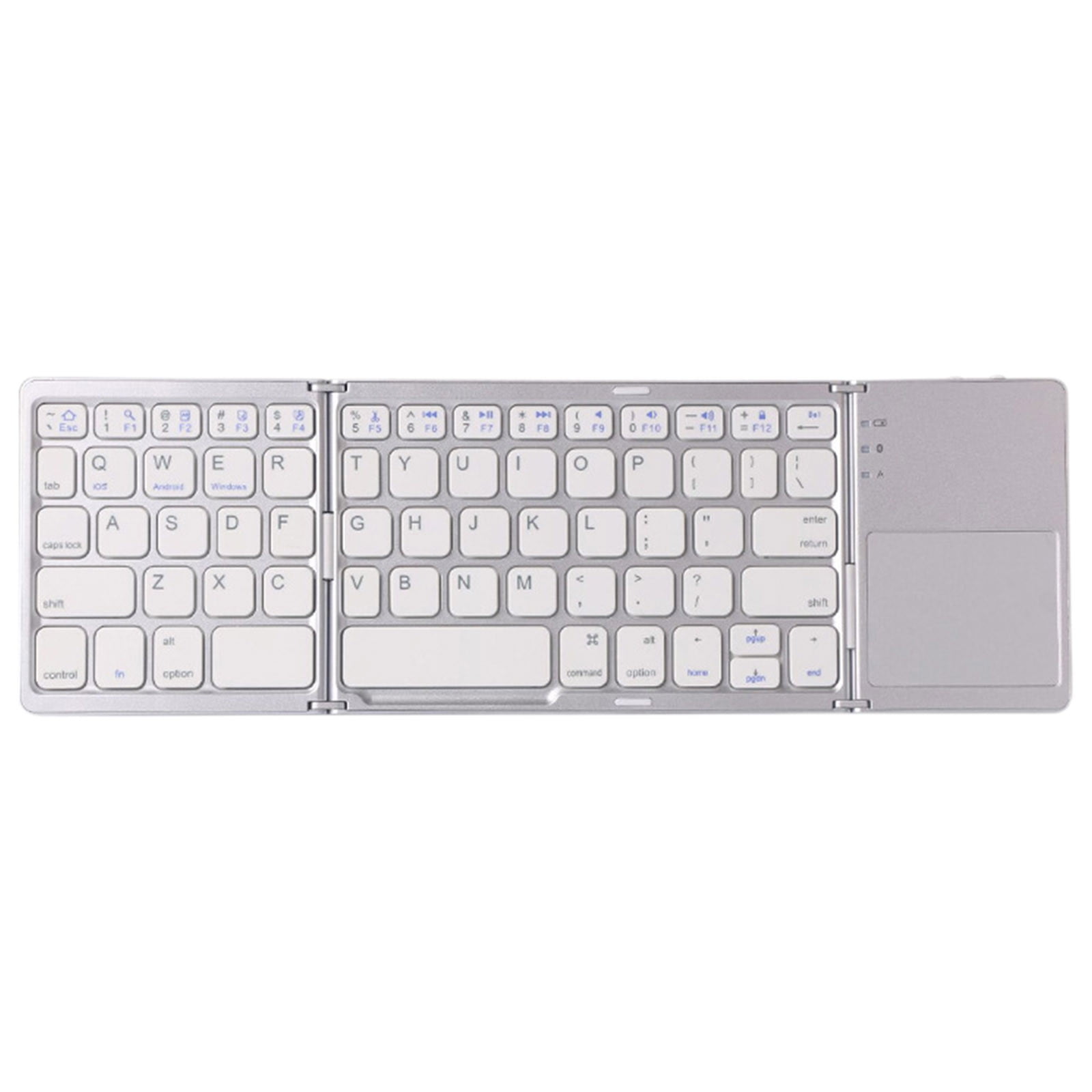 Tri-Folding Bluetooth Keyboard,Wireless Portable Foldable Bluetooth ...