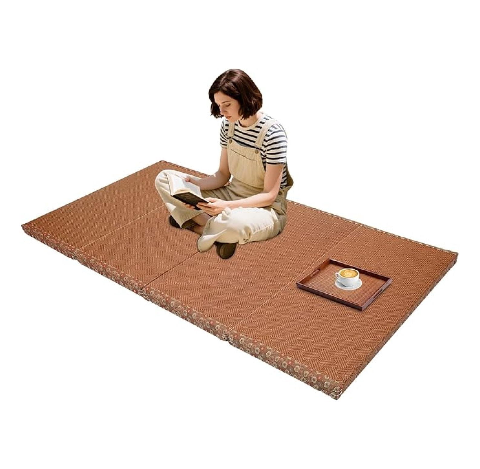 Tri Folding Mattress, 2 inch Single Size Trifold Mattress, Portable ...