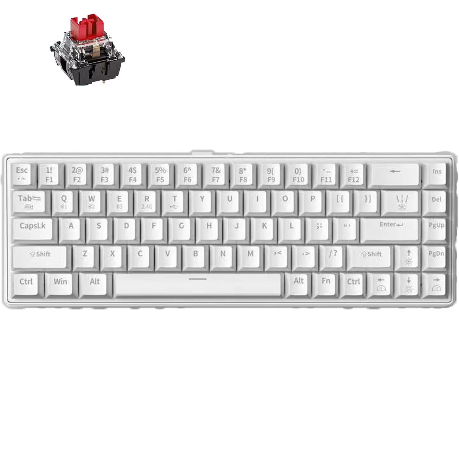 Tri-Mode 65% Mechanical Keyboard - Bluetooth/2.4GHz/Wired Gaming ...