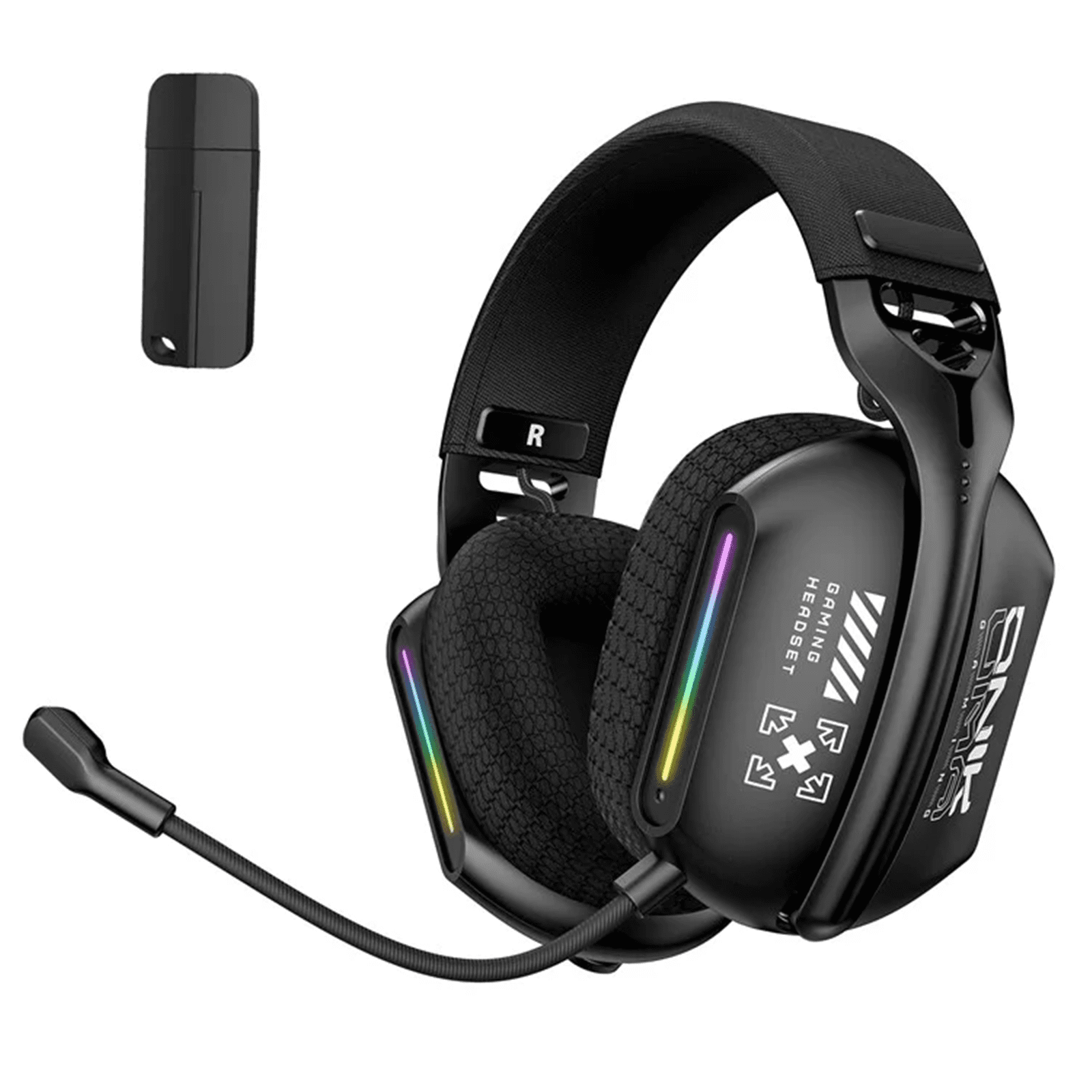 Tri-Mode Headset Wireless Gaming Headset Active Noise Cancellation ...