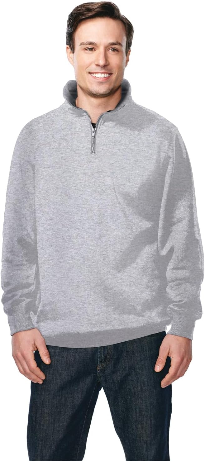 Tri Moutnain Men's 1/4 Zip Pullover Suede Fleece Sweatshirt Seam ...