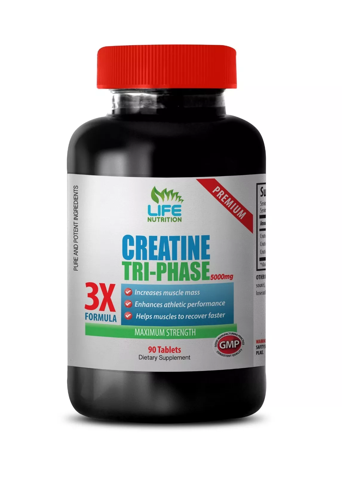 Tri-Phase Creatine 5000mg Phosphate, Monohydrate, Pyruvate Ultimate ...